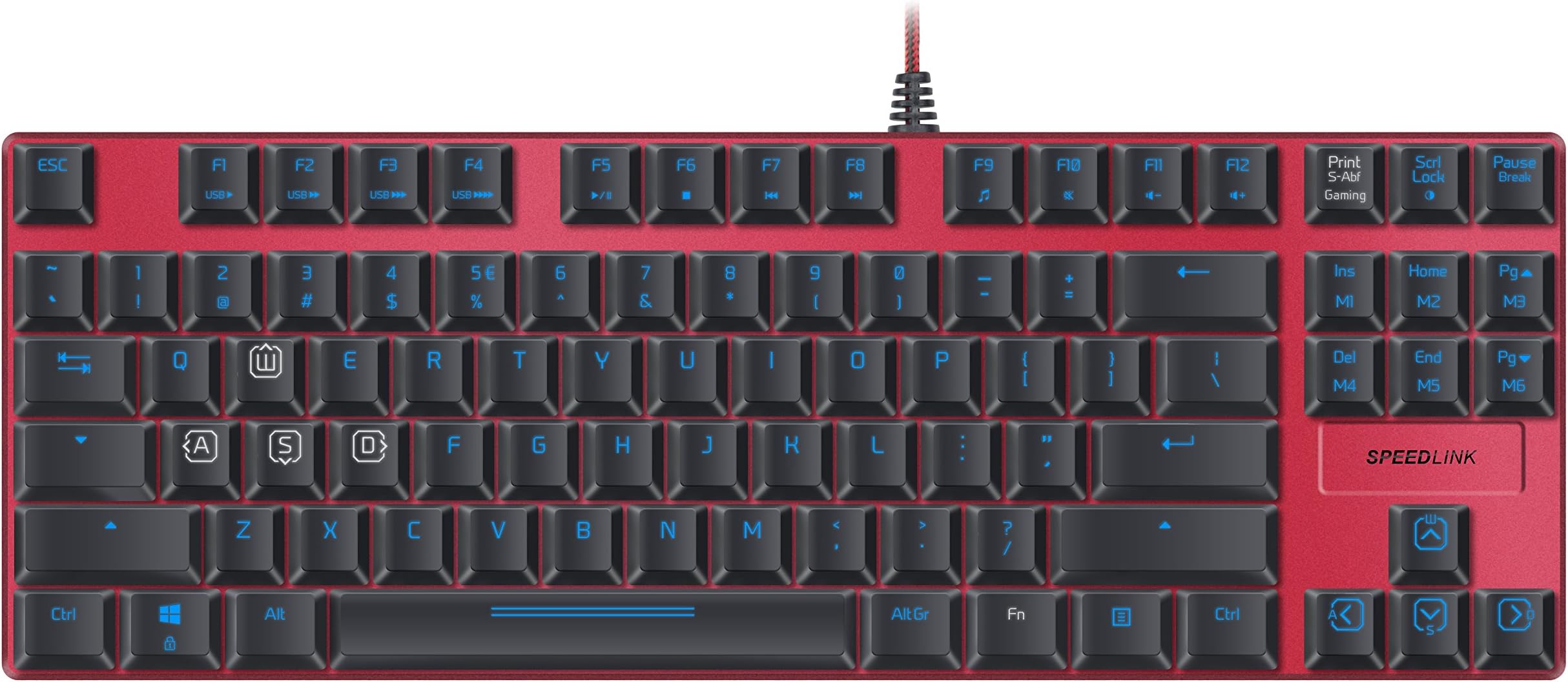 Amazon.com: Speedlink ULTOR Mechanical USB-Gaming Keyboard with LED ...