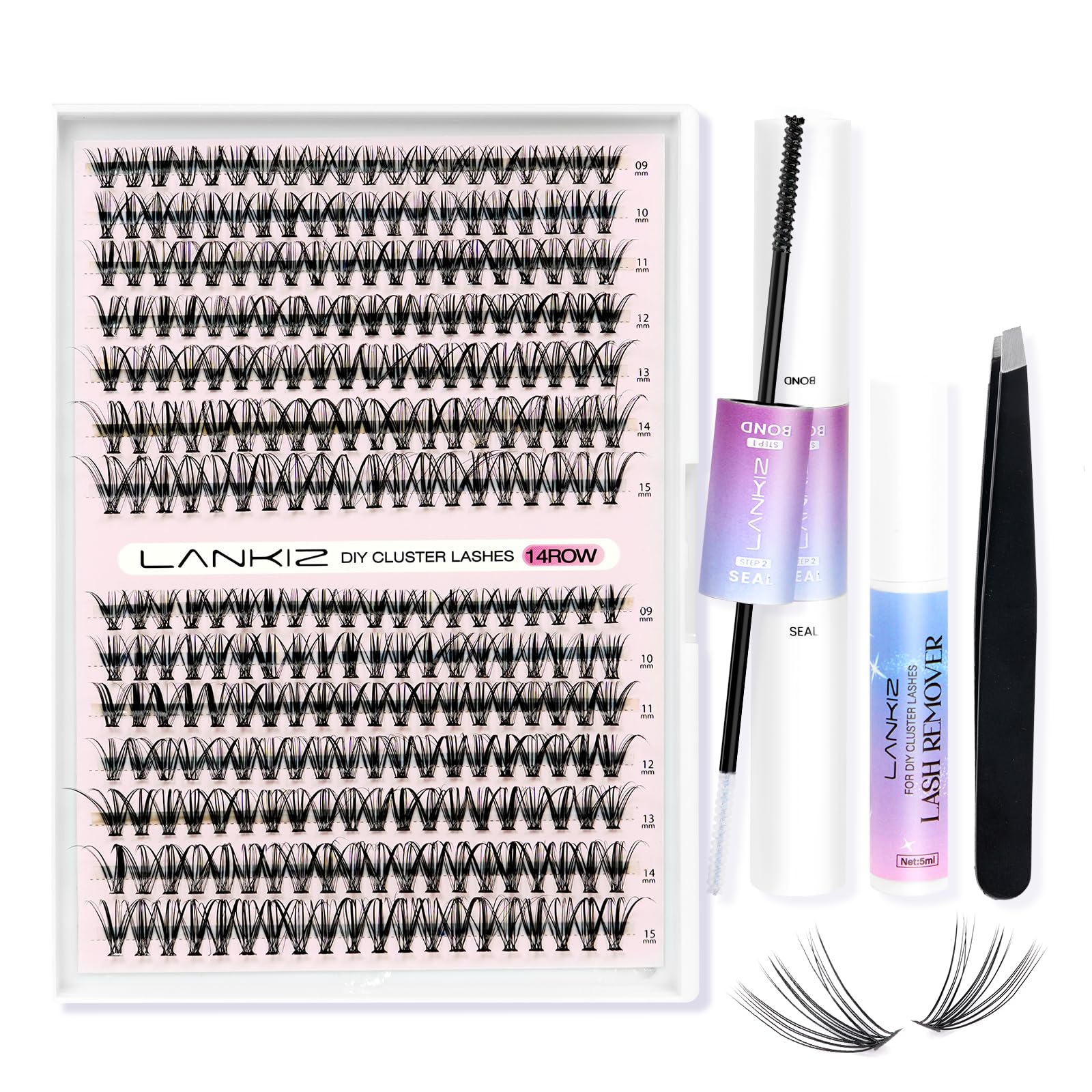Amazon.com: LANKIZ Lash Extension Kit, Lash Clusters Kit, 280pcs 20D ...