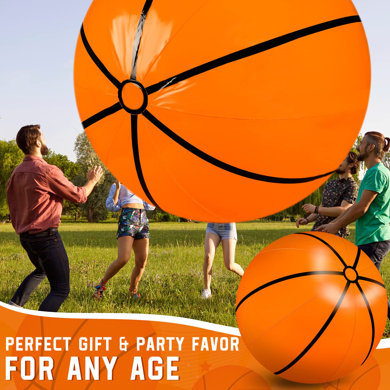 Snapklik.com : Meooeck 27 Inch Inflatable Basketball Giant Beach Balls ...