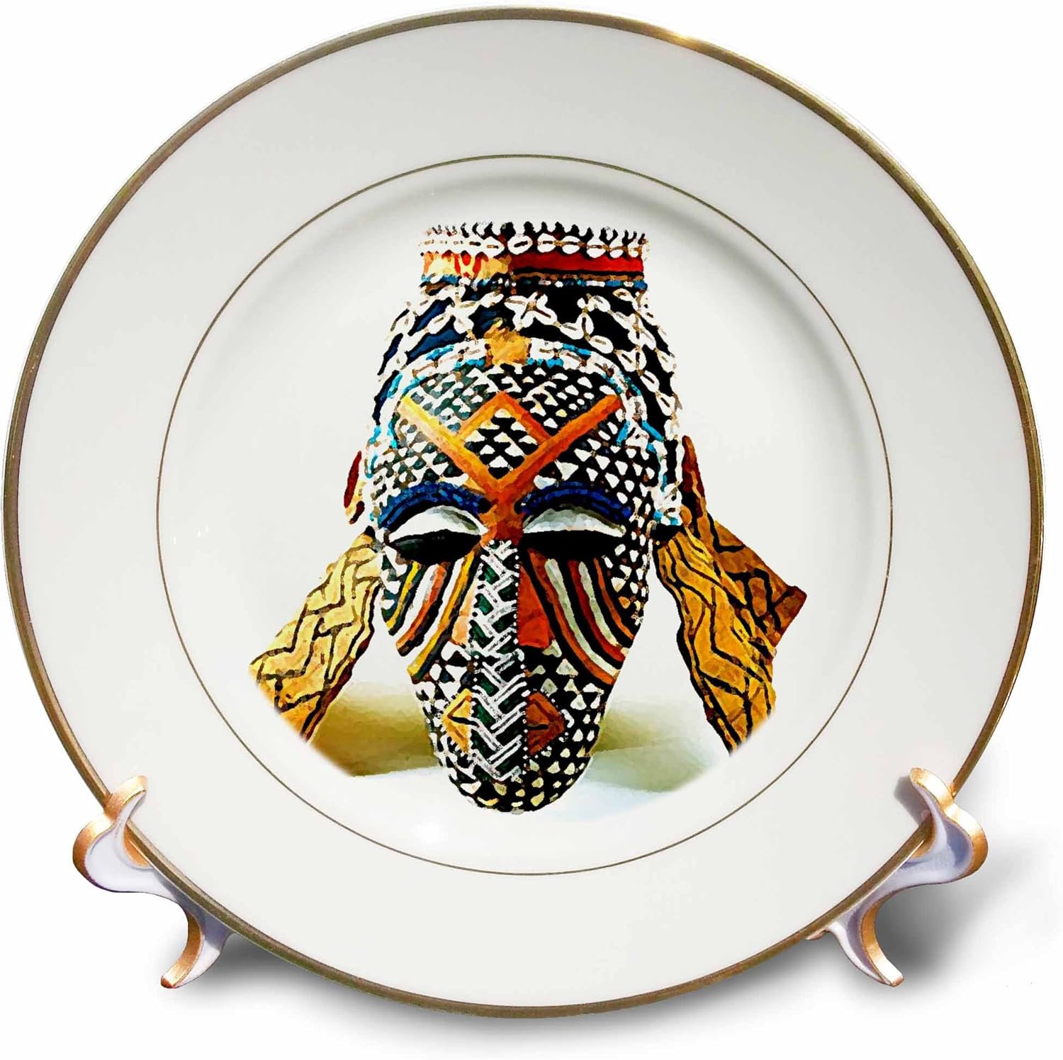 Amazon.com: 3dRose African Mask - Porcelain Plate, 8-inch , 8 inch ...