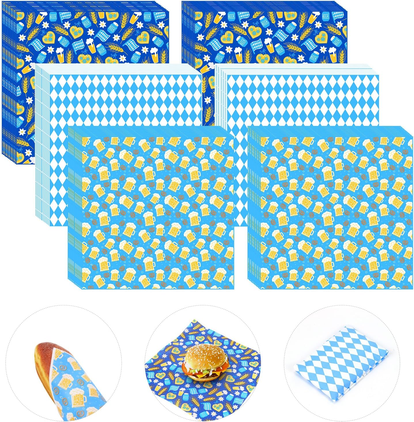 Amazon.com: 120 Sheets Wax Paper Dry Waxed Deli Paper Sheets 12x12 inch ...