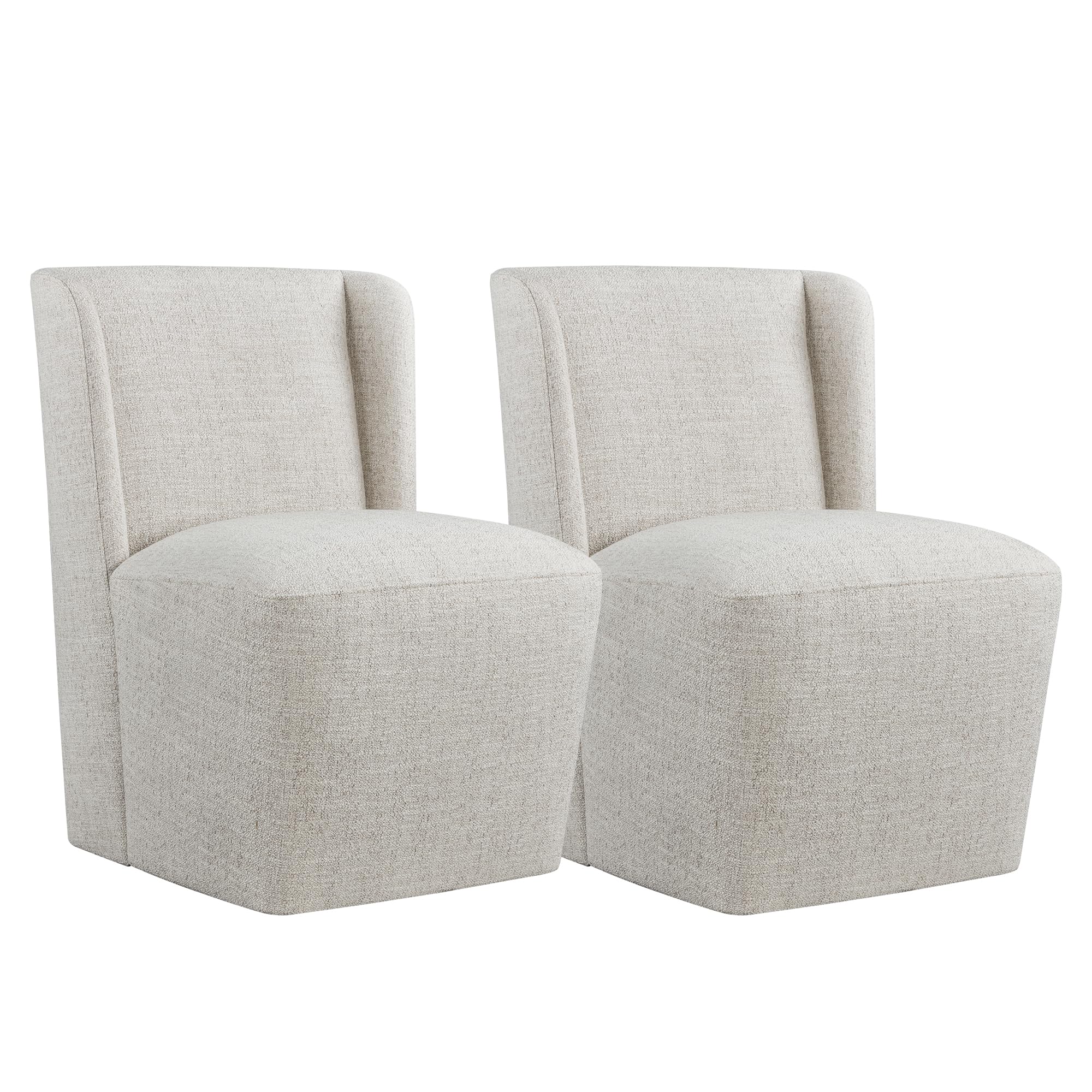 Amazon.com - KISLOT Dining Chairs with Casters No Assembly Upholstered ...