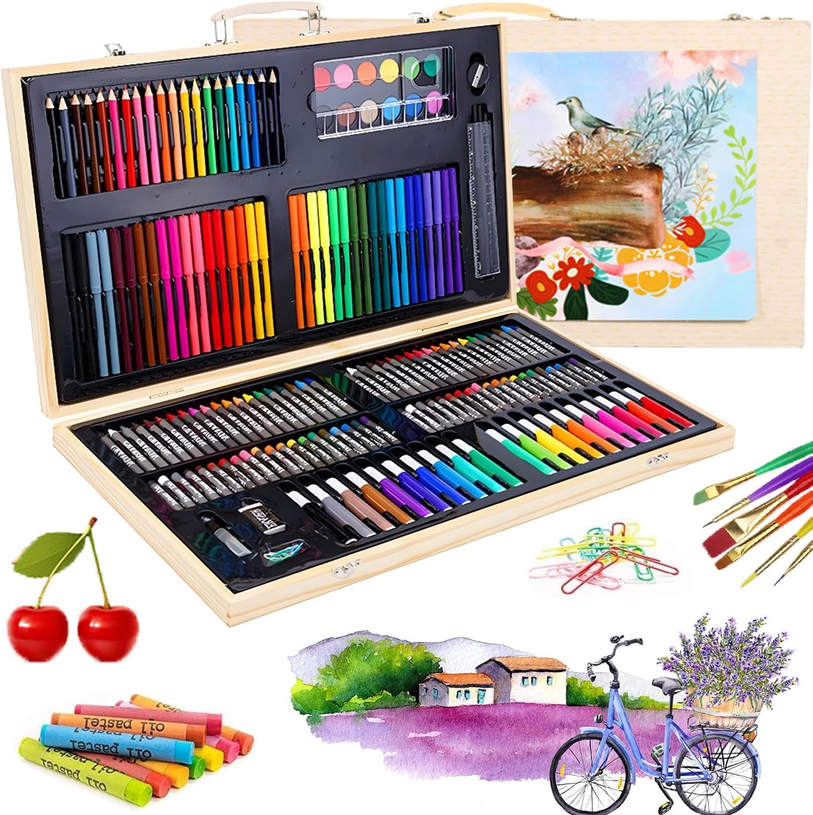 GQVOSXC Set de Arte Profesional de 180 PCS, Kit de arte de ...