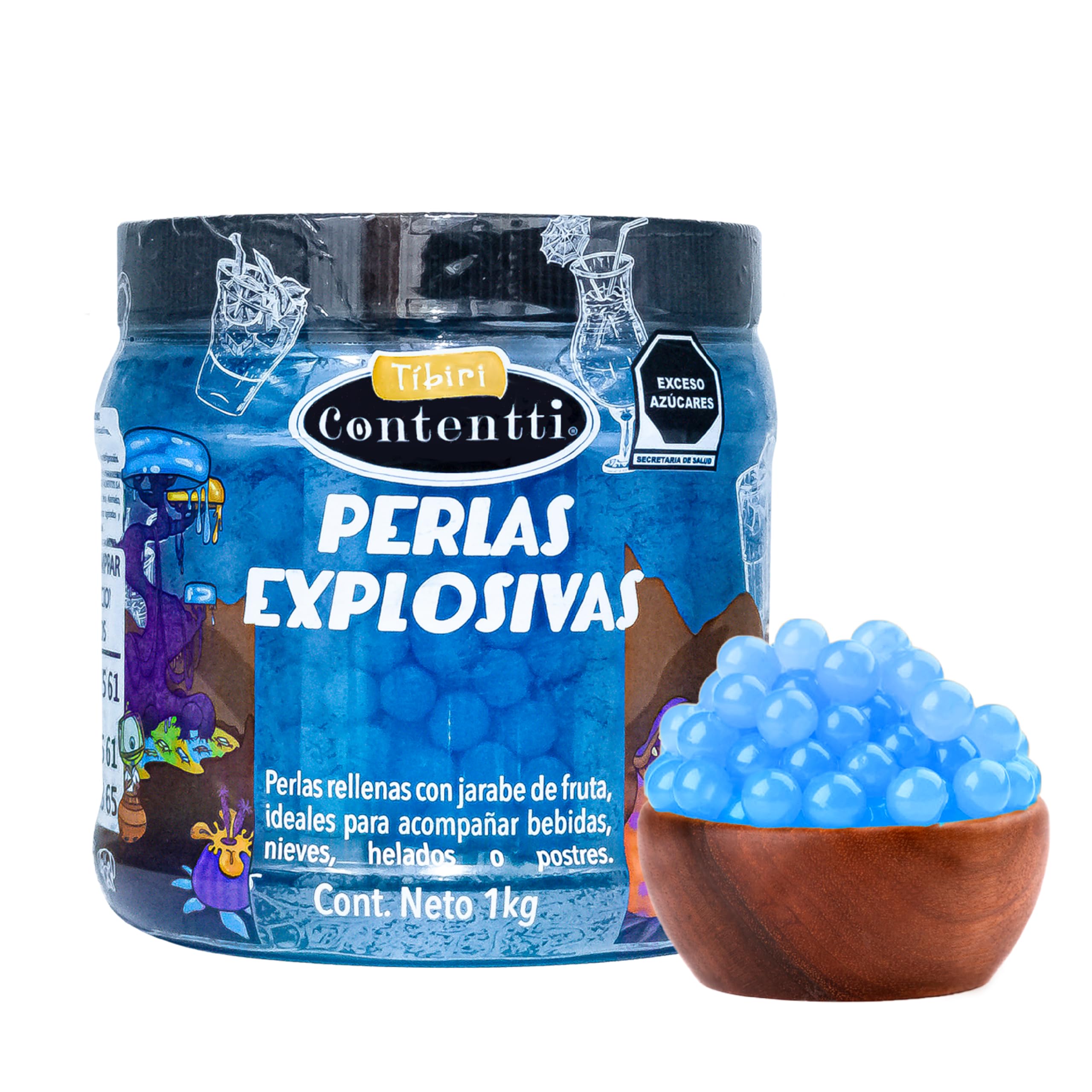 Perlas Explosivas Sabor Blueberry. Perlas para Bebidas. Bobba Pears ...