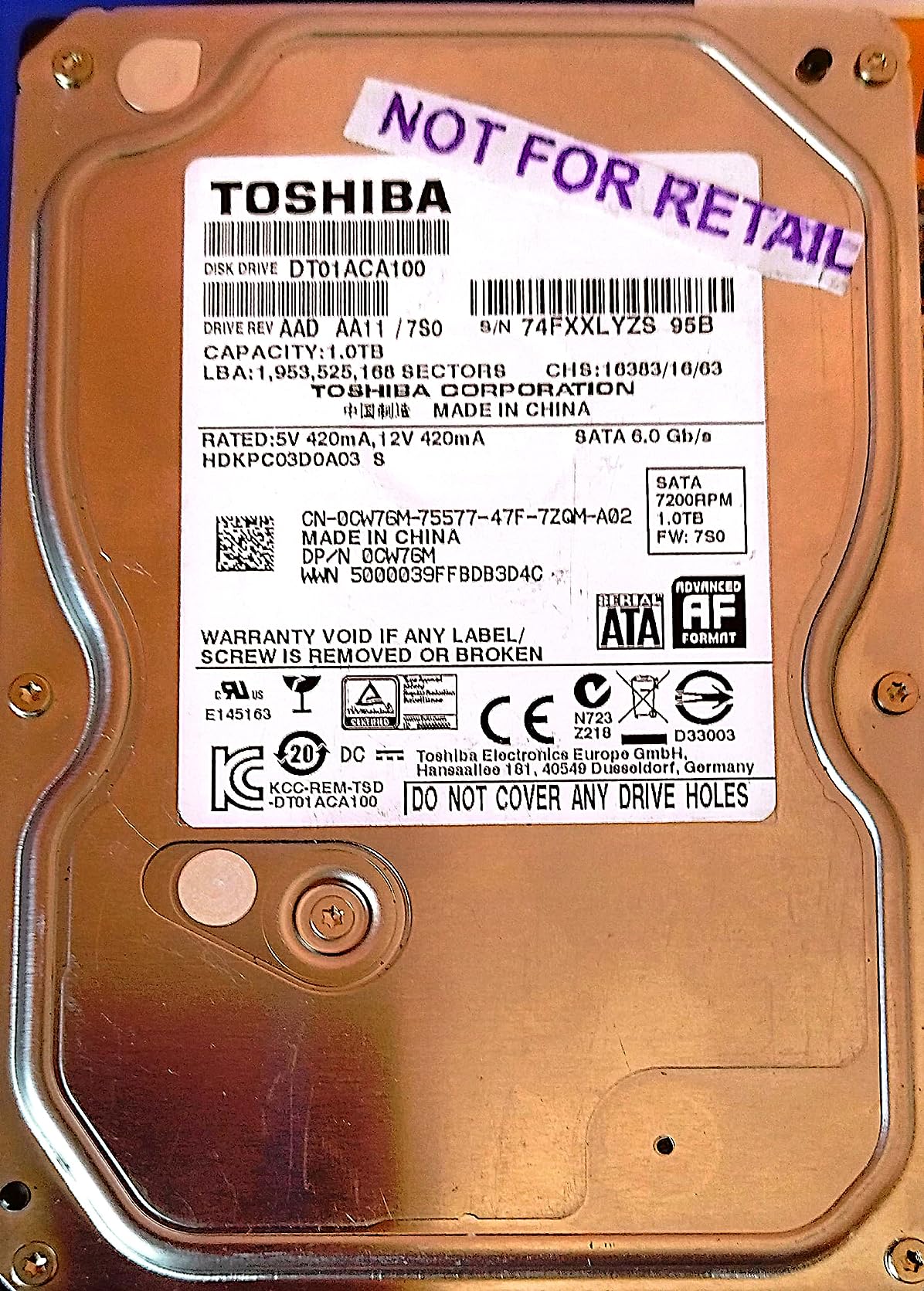 Amazon.in: Buy TOSHIBA DT01ACA100 1TB 7200 RPM 32MB Cache SATA 6.0Gb/s ...