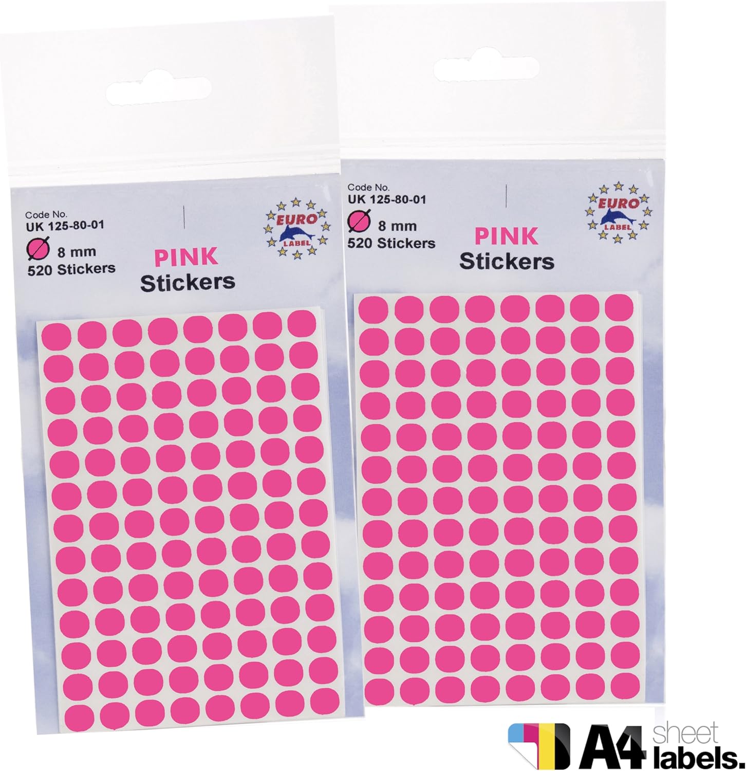 Amazon.com: 8mm Pink Dot Labels - 1040 Stickers