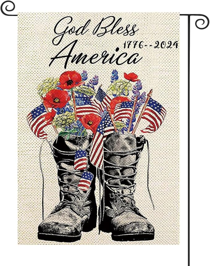 Amazon.com: YiKingBox Patriotic 4th of July Garden Flags Independence ...