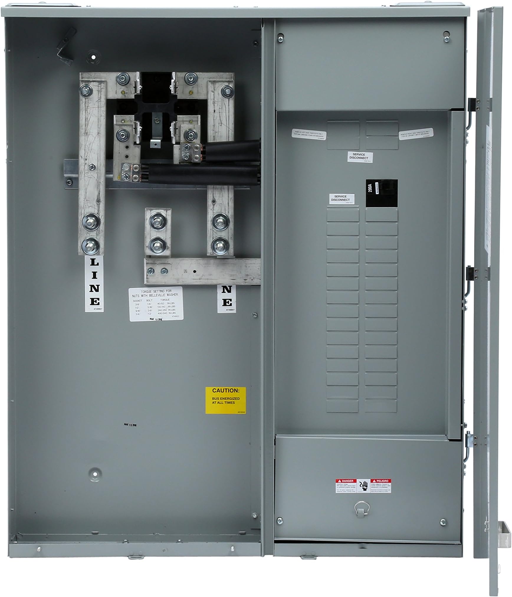 Eaton 1011619CH 320 Amp Single Phase Meter Base Socket Ringless Lever ...