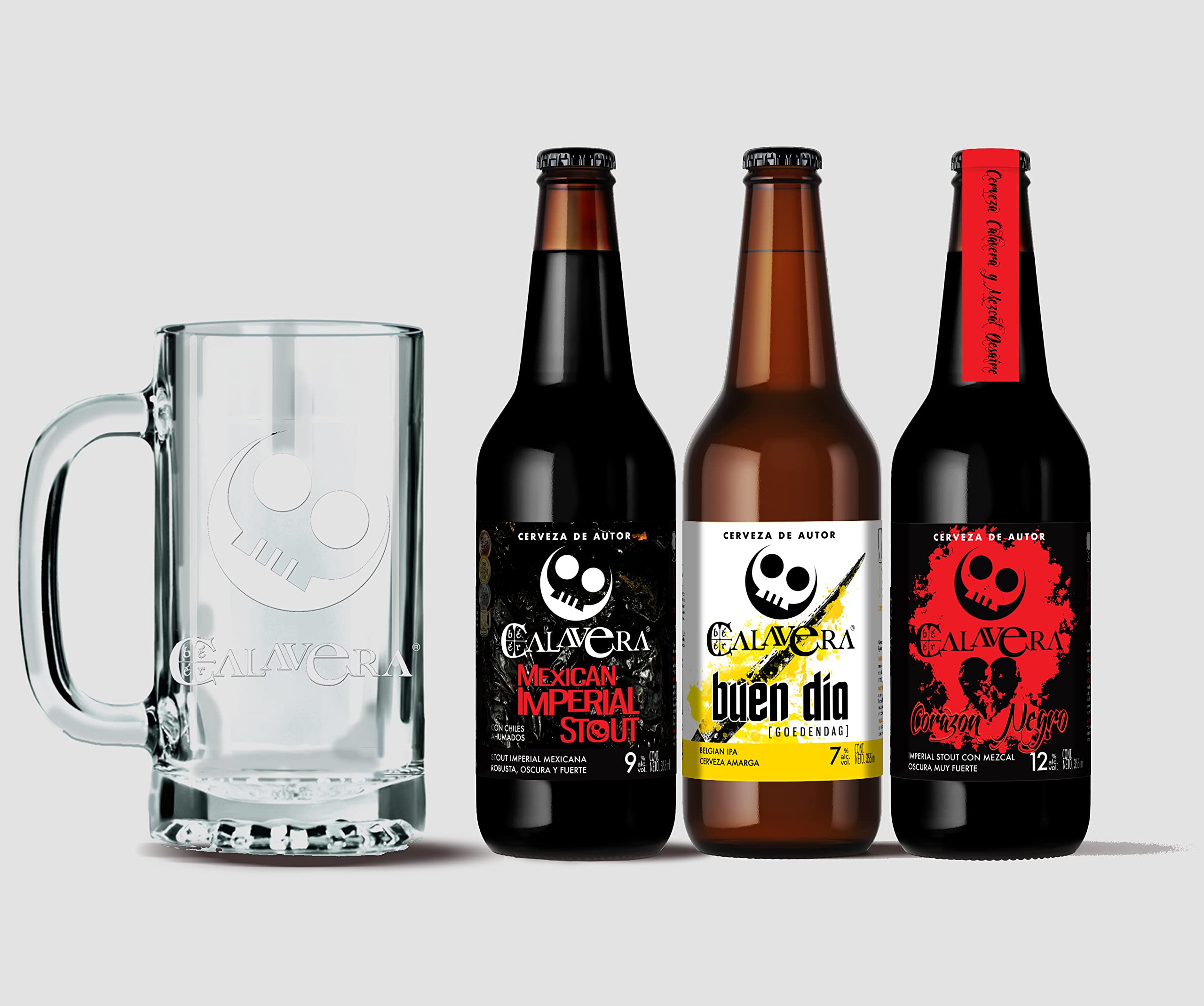 3 pack Cerveza Calavera + 1 Tarro. Pack de cerveza artesanal Calavera ...