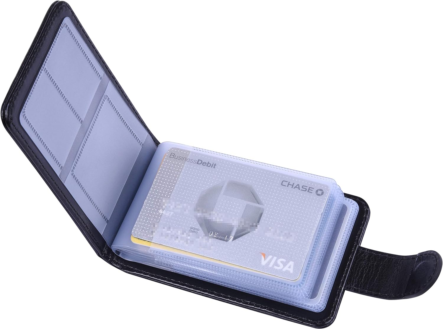 Wisdompro Credit Card Holder, PU Leather Slim RFID Blocking Debit Card ...