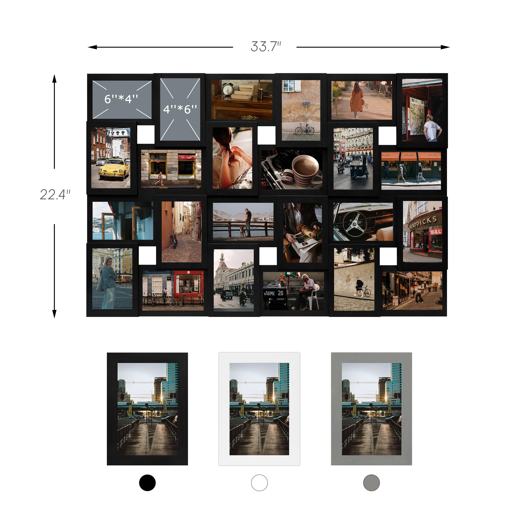 Jerry & Maggie 4×6 collage frame 24 pictures, picture frames collage ...