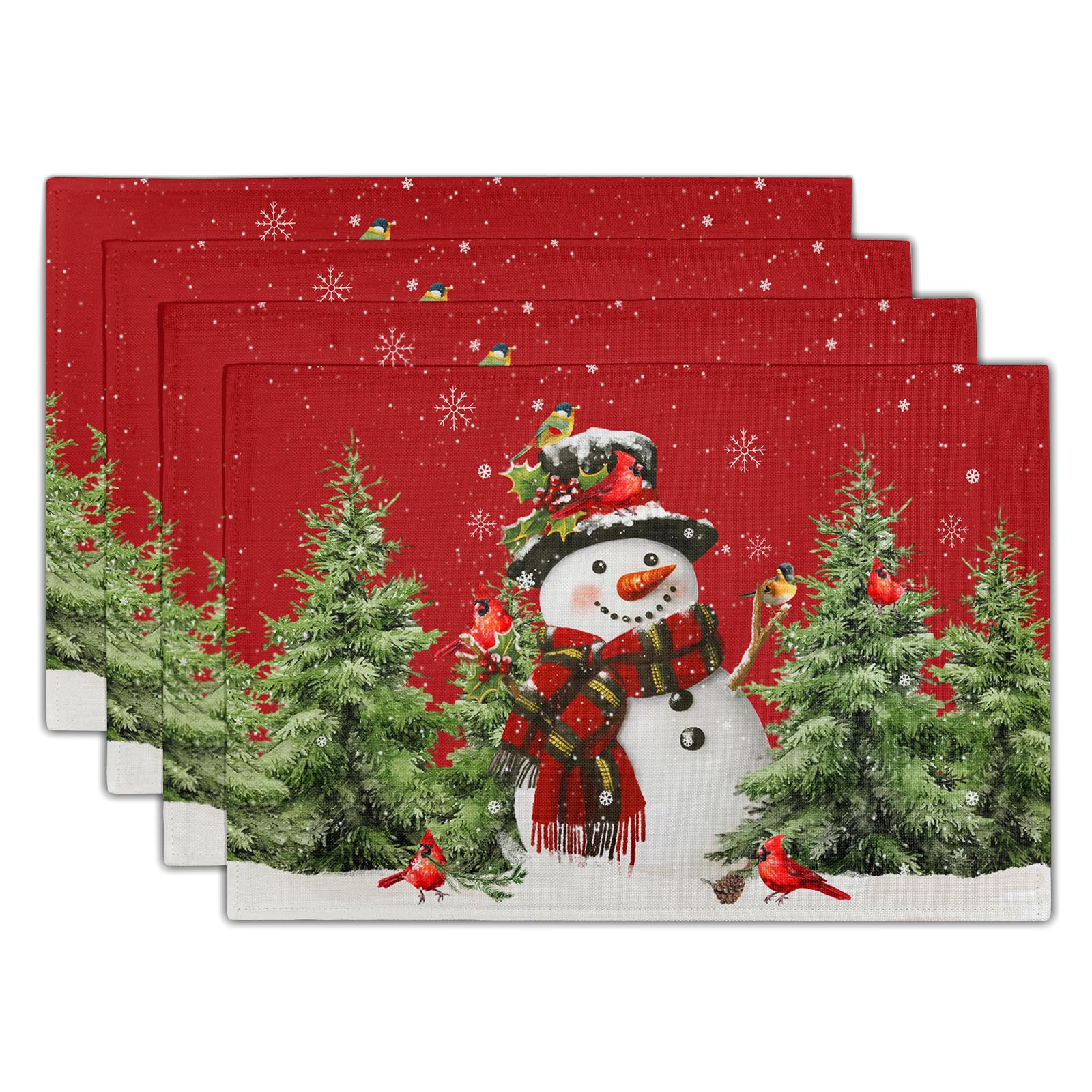 Amazon.com: Lvhompro Christmas Placemats 12×18 Inches Set of 4 ...
