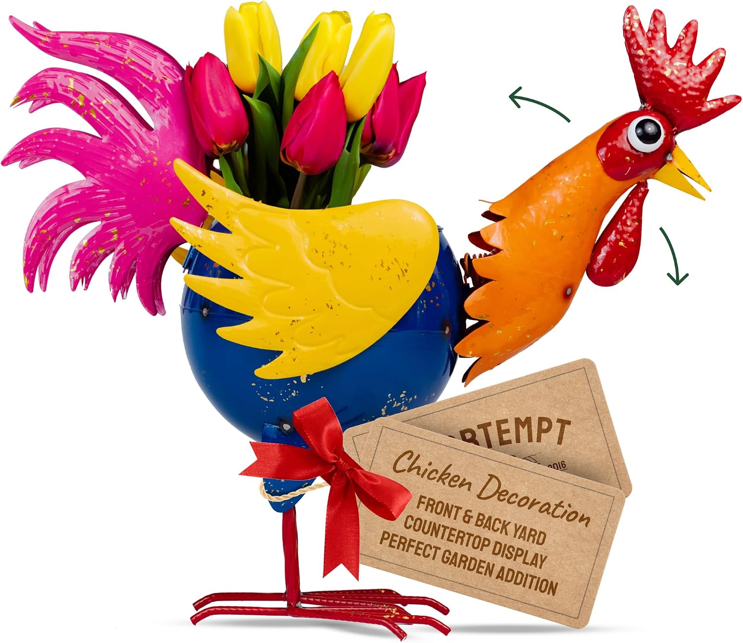 Amazon.com: Hatortempt Metal Chicken Decor - Indoor/Outdoor - Chicken ...