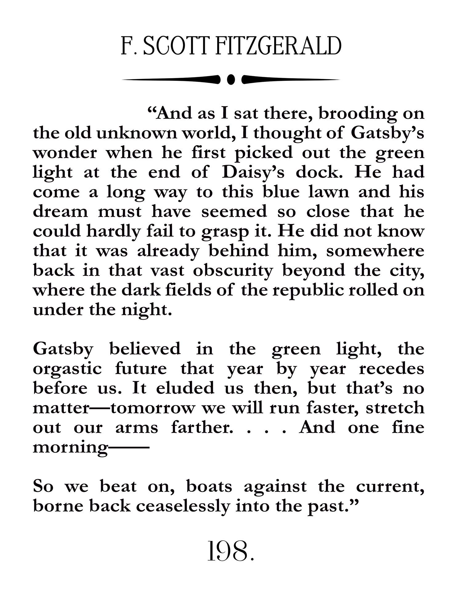 The Great Gatsby Ending Quote The Great Gatsby: Short Summary With