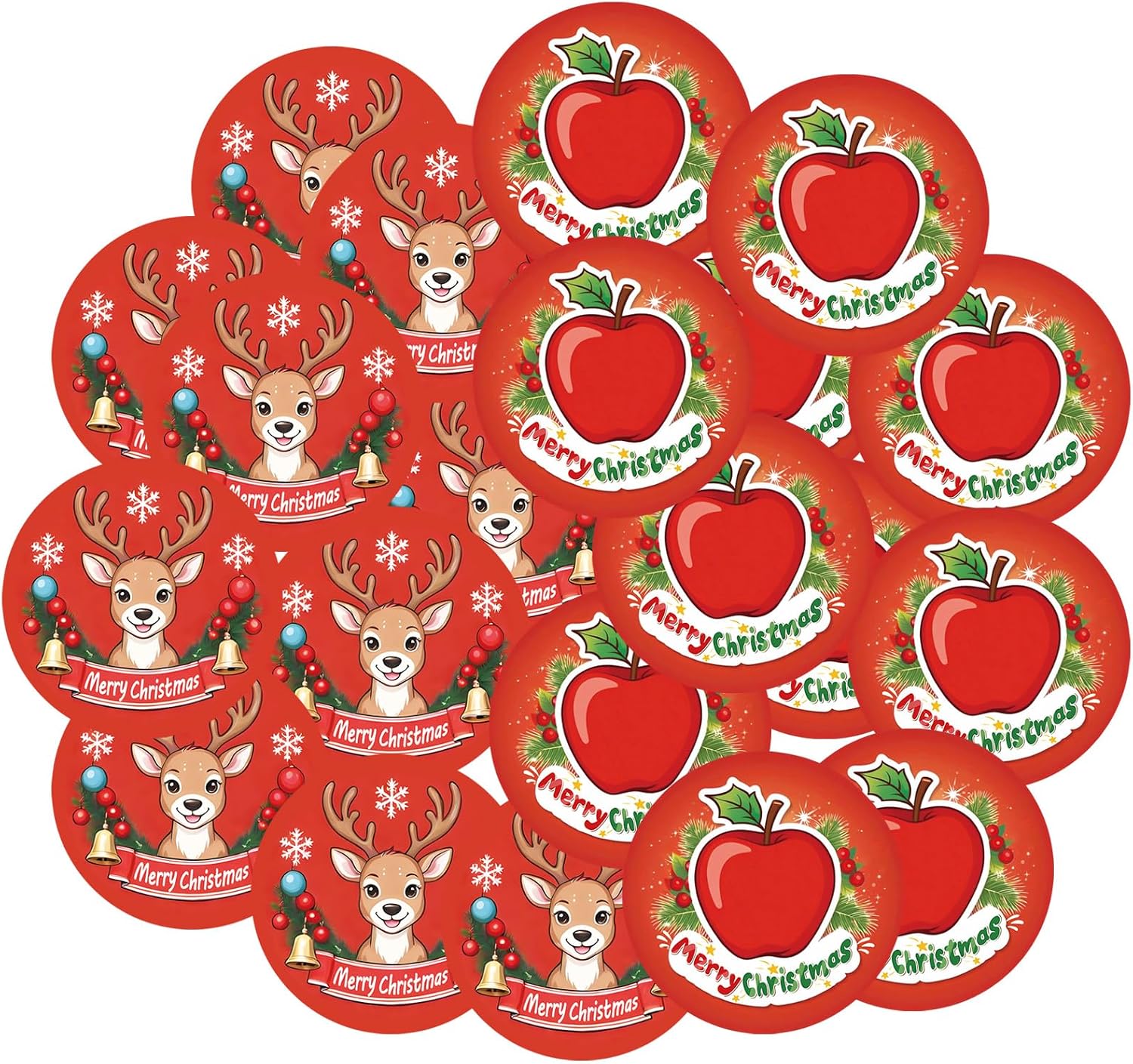 Christmas Stickers 120Pcs 2 Inches Self Adhesive Christmas Gifts for ...