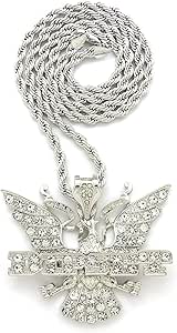 SJ ICED Out Dipset Pendant 4mm/24 Rope Chain Necklace - RC2820R ...