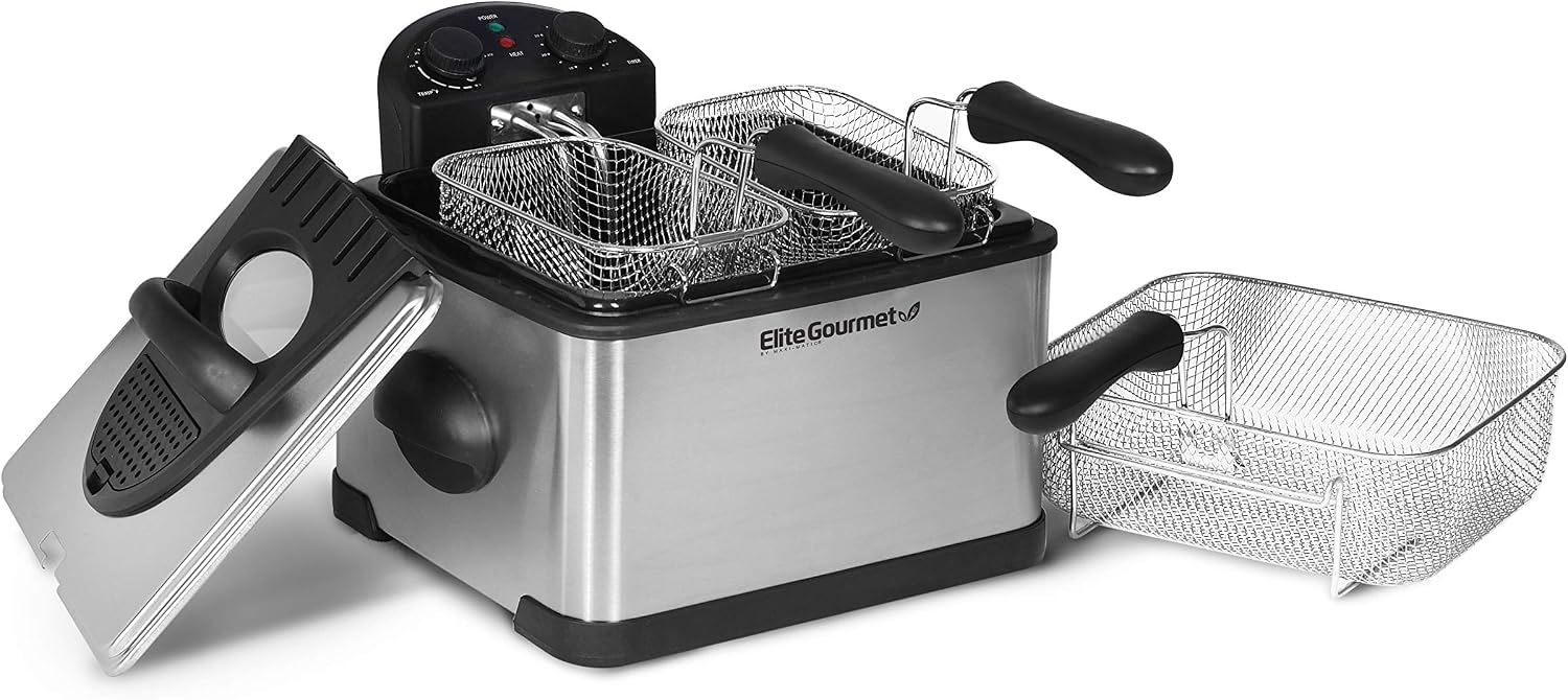 Amazon.com: Elite Gourmet EDF-401T Electric Immersion Deep Fryer 3 ...