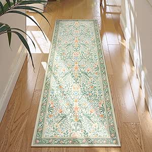 Amazon.com: Morebes Boho Floral Bird 2x6 Kitchen Runner Rug Washable ...