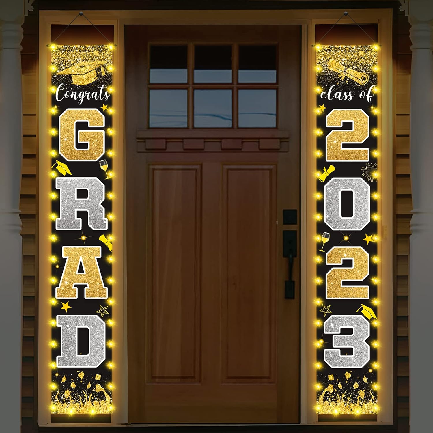 Amazon.com: 2023 Graduation Party Decorations Black Gold Class of 2023 ...