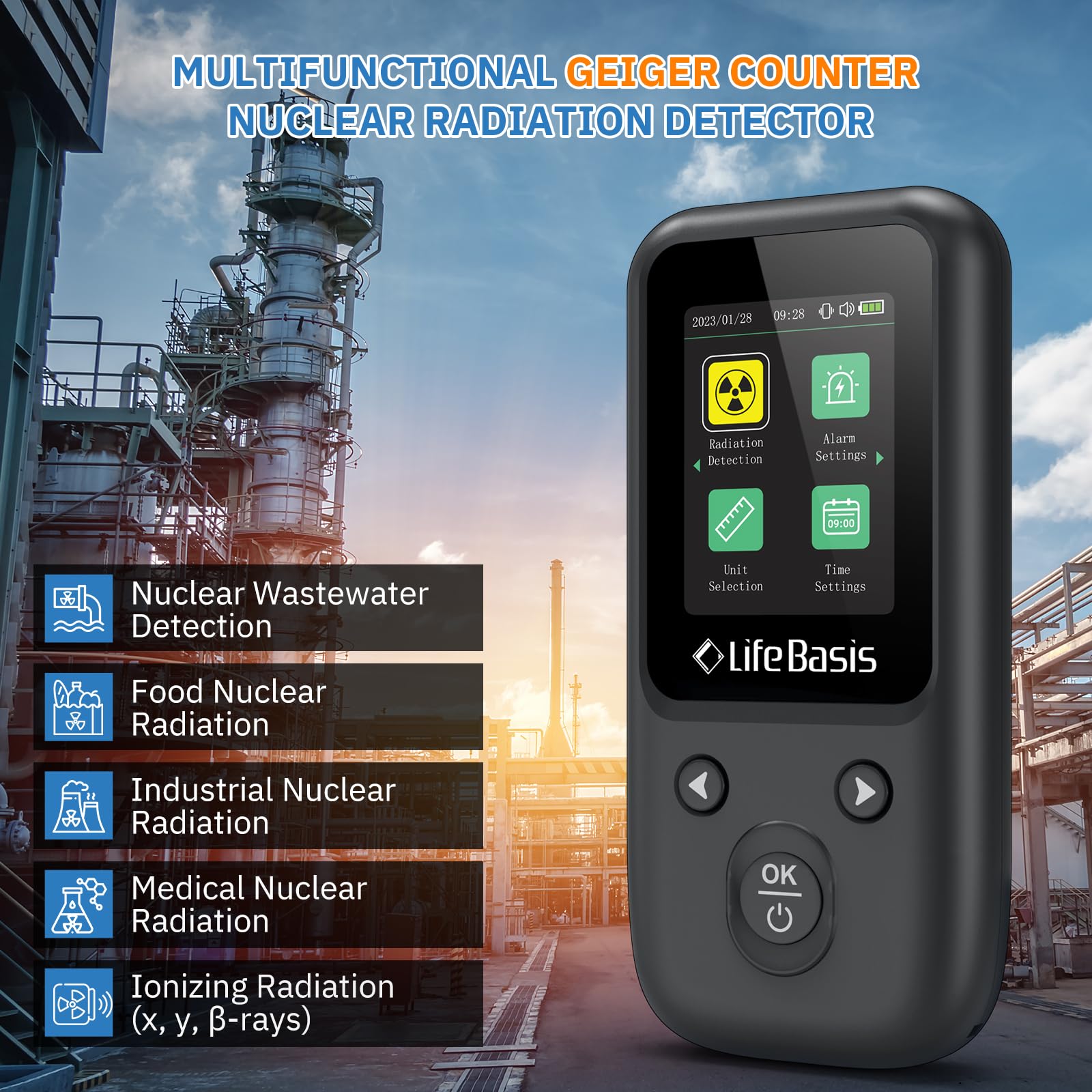Snapklik.com : LifeBasis Geiger Counter Nuclear Radiation Detector, Radiation Dosimeter