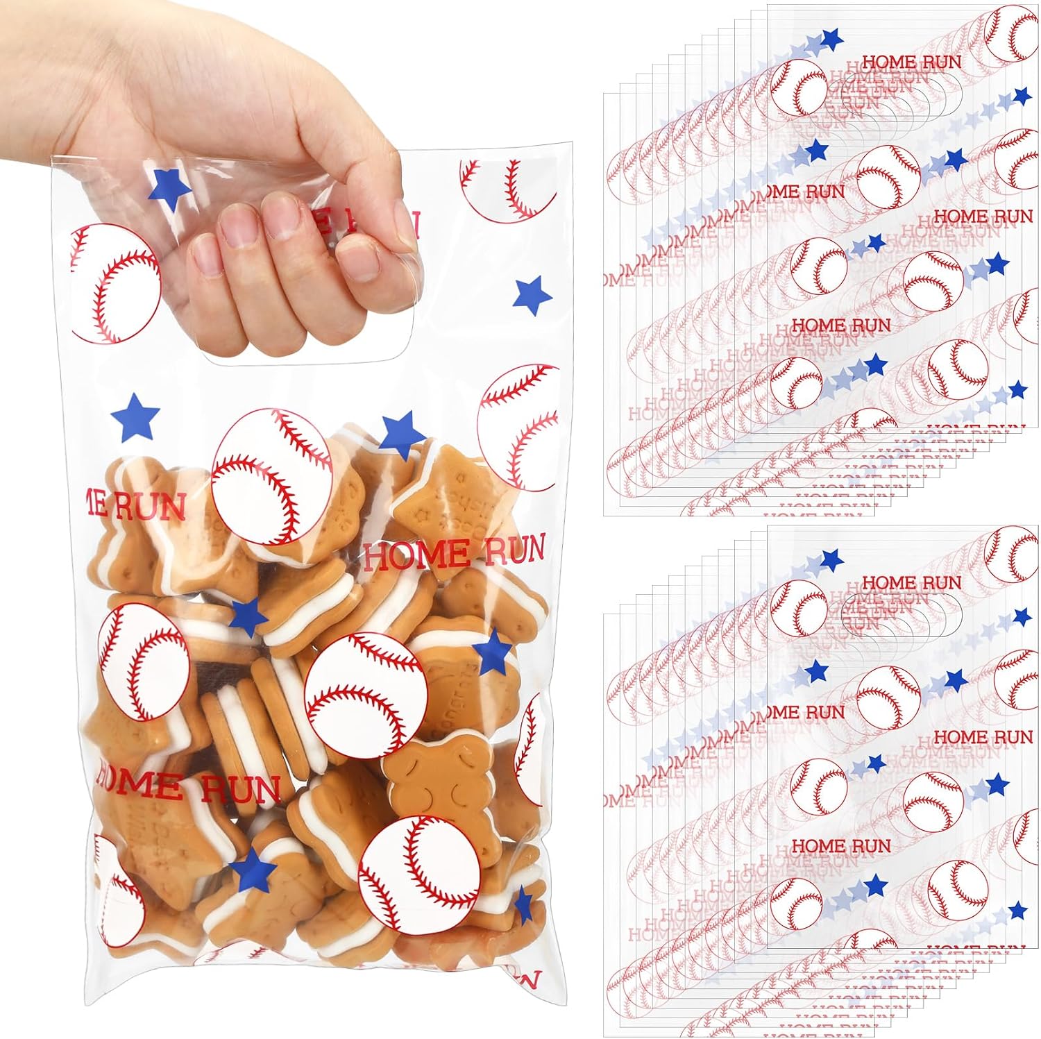 Amazon.com: Cholemy 100 Pcs Baseball Gift Bags with Handles Baseball ...