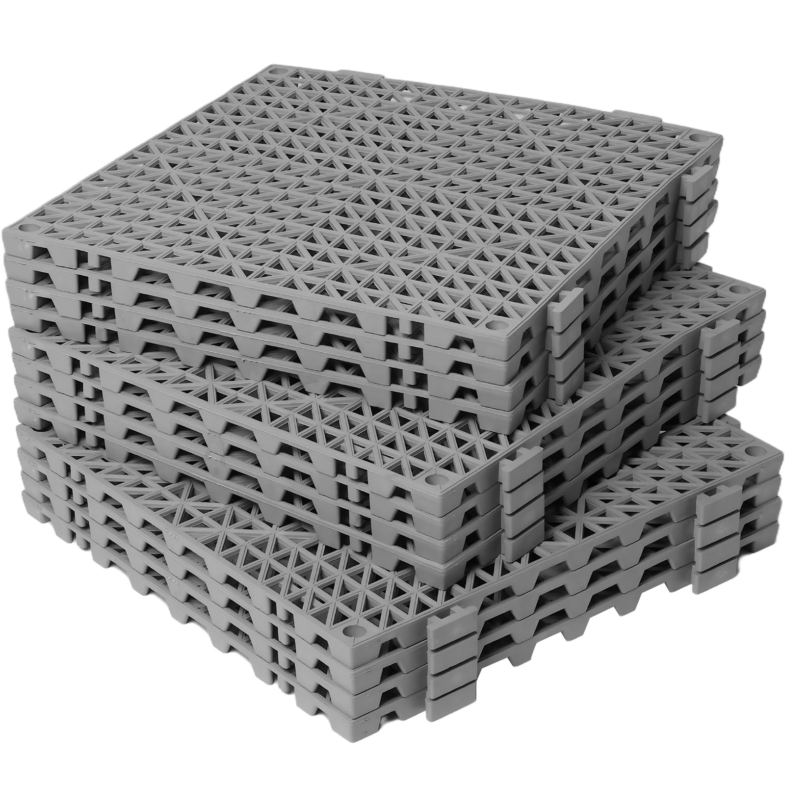 Amazon.com: Interlocking Drainage Tiles, Drainage Mat PVC Non-Slip ...