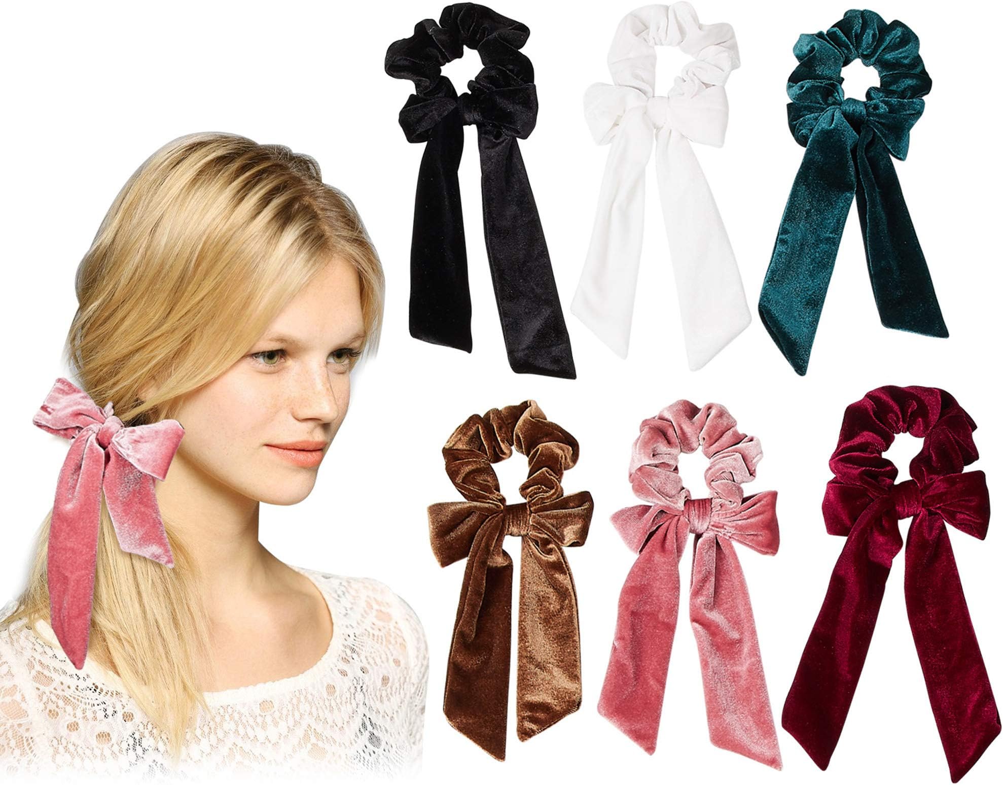 Amazon.com : Velvet Pocket Scrunchie with Hidden Zipper - 6Pack Stash ...