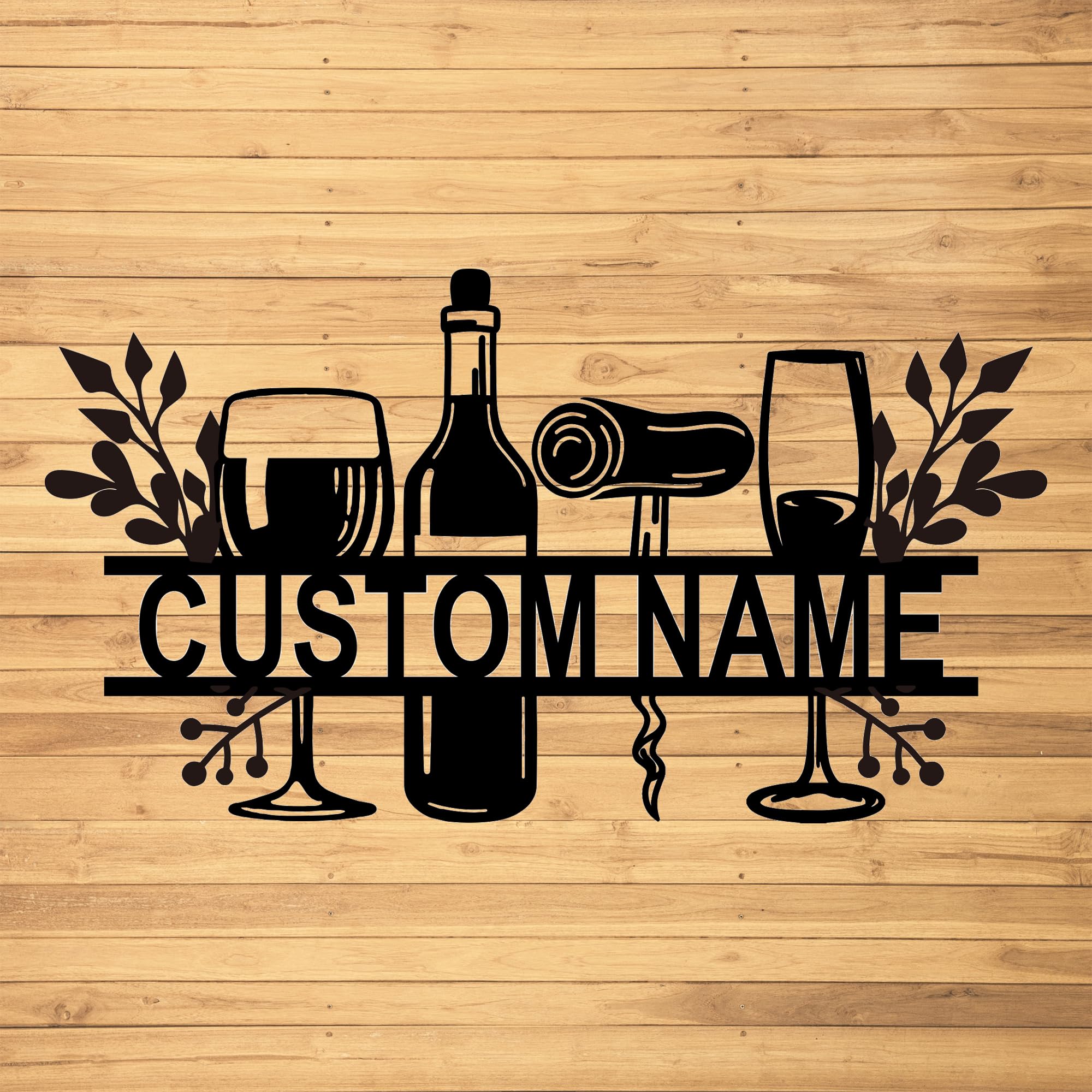 Amazon.com : Custom Wine Metal Wall Signs - Personalized Wine Metal ...
