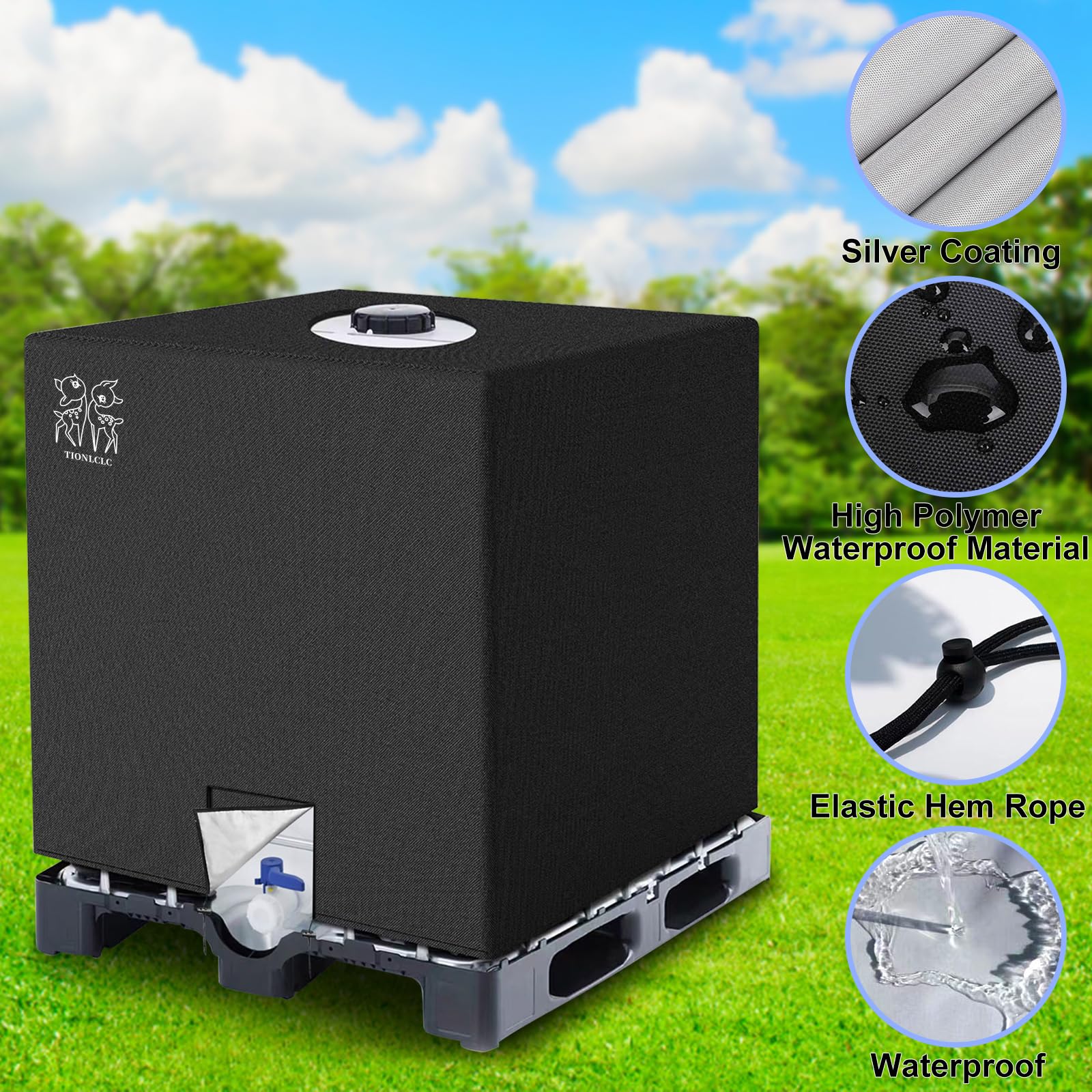 Snapklik.com : TIONLCLC IBC Tote Cover For Rain Barrel