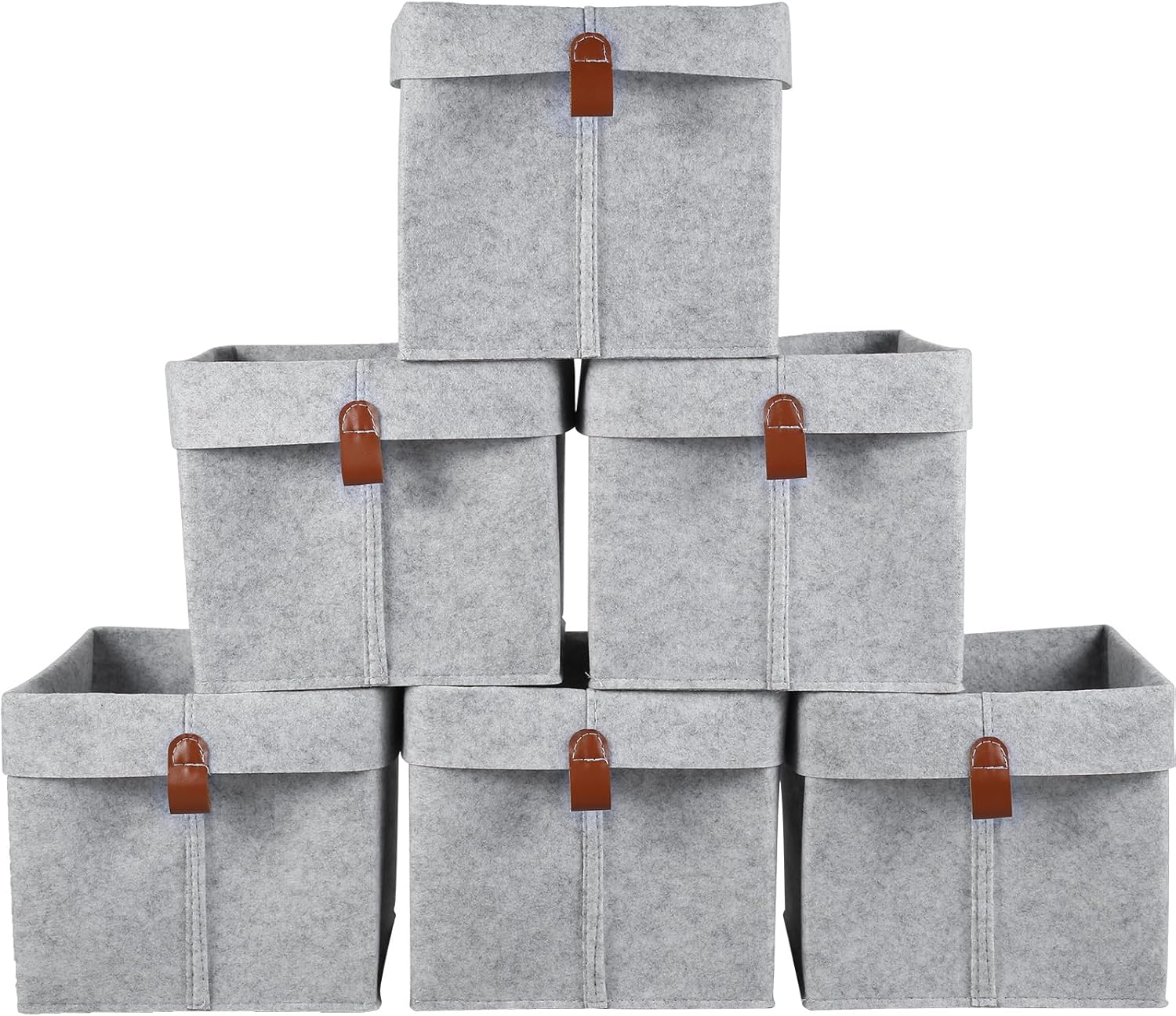 Collapsible Fabric Storage Cubes 6pcs Cube Storage Boxes 23x 23x 26cm ...