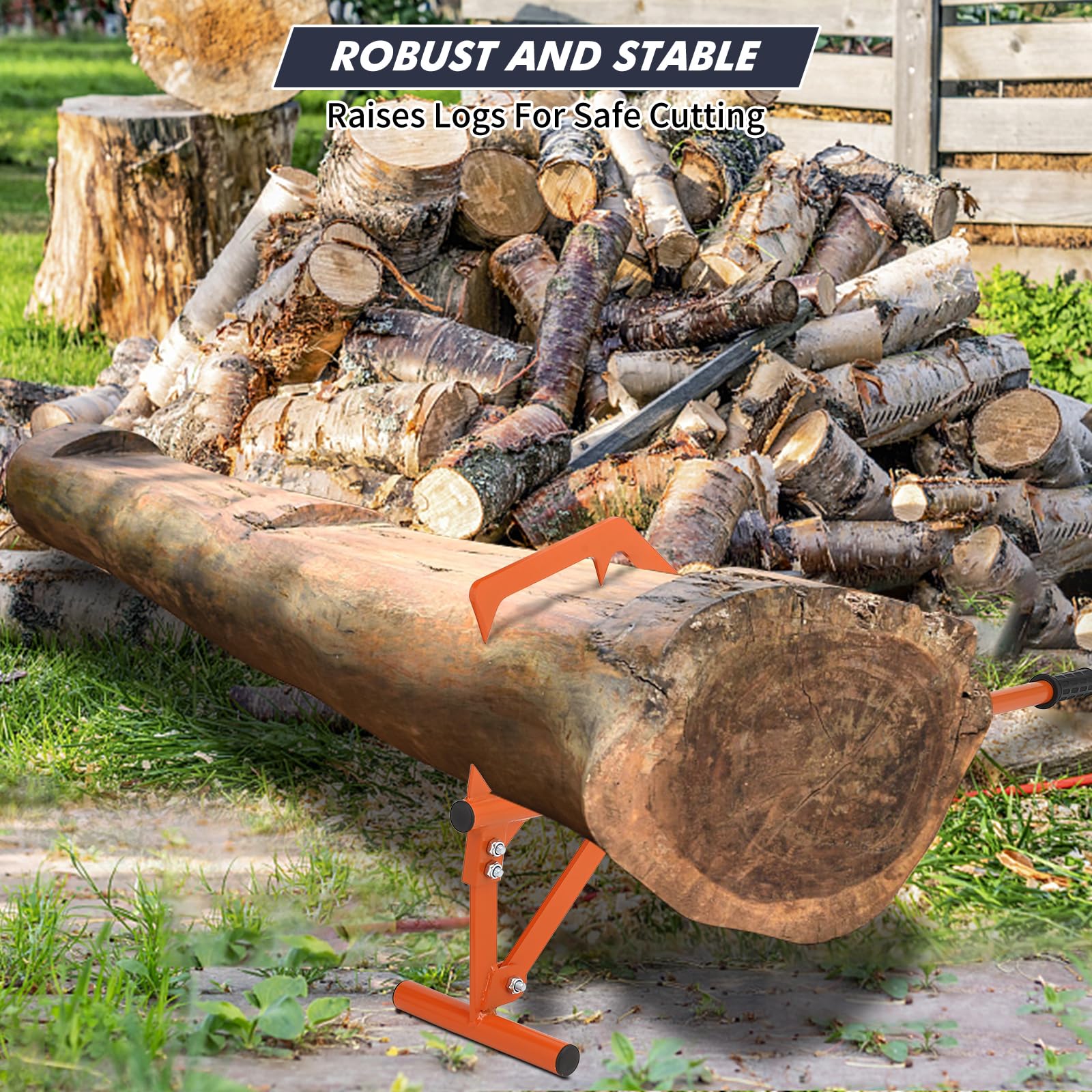 Snapklik.com : Garvee 51"" Timberjack Log Lifter, Adjustable Log Roller ...