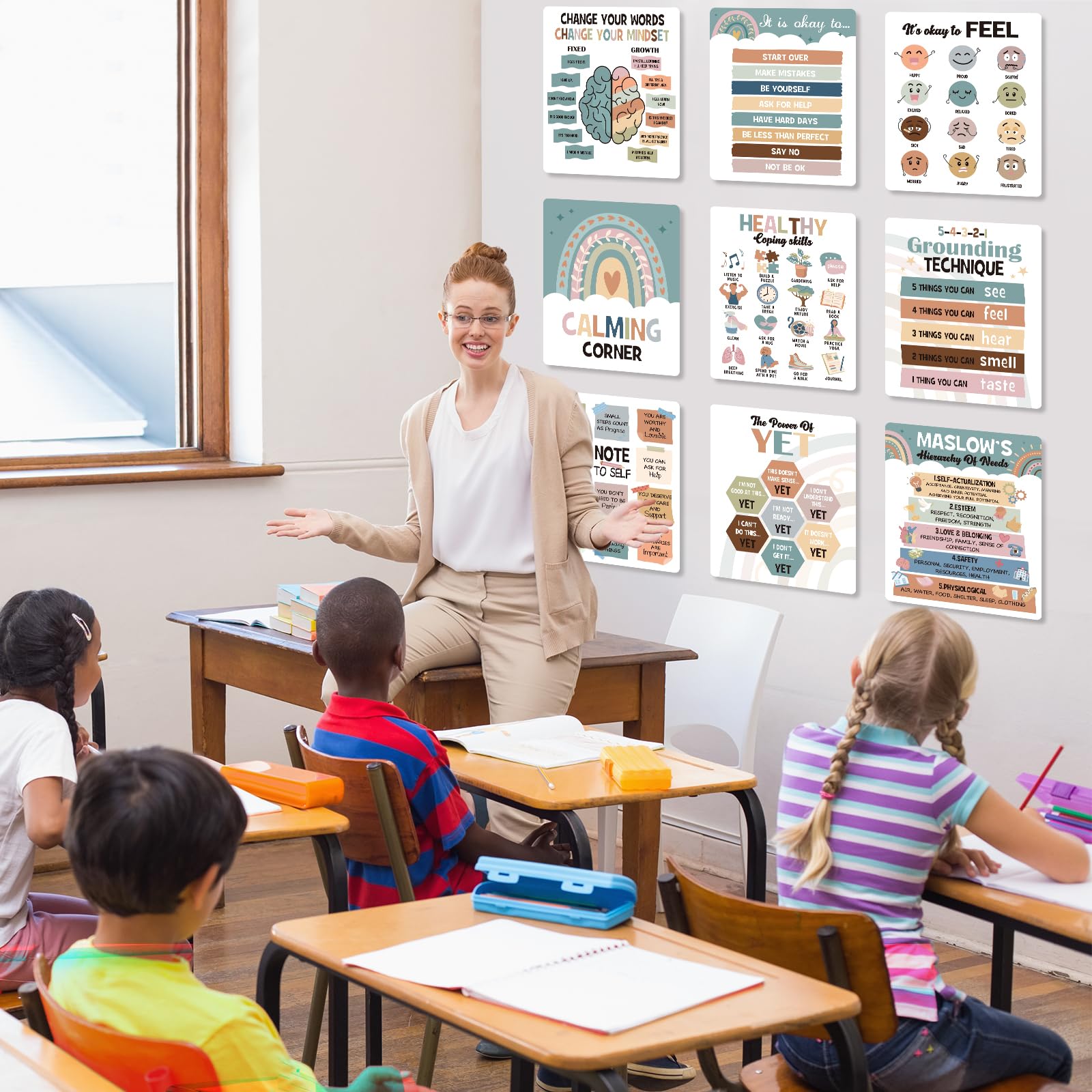 Snapklik.com : Pasimy 9 Pcs Calming Corner Classroom Posters Calm Down ...