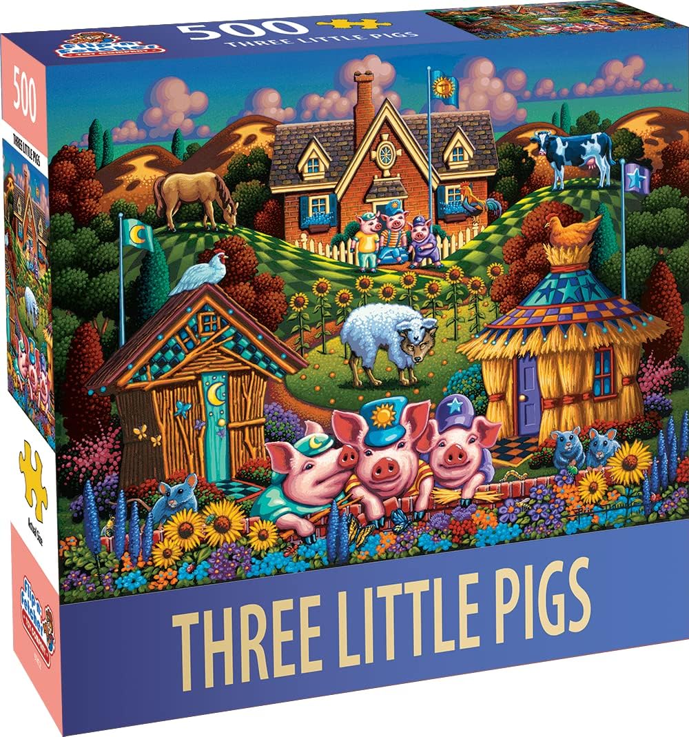 Amazon.com: Flip-n-Fetcher - Three Little Pigs - 500 Piece : Toys & Games