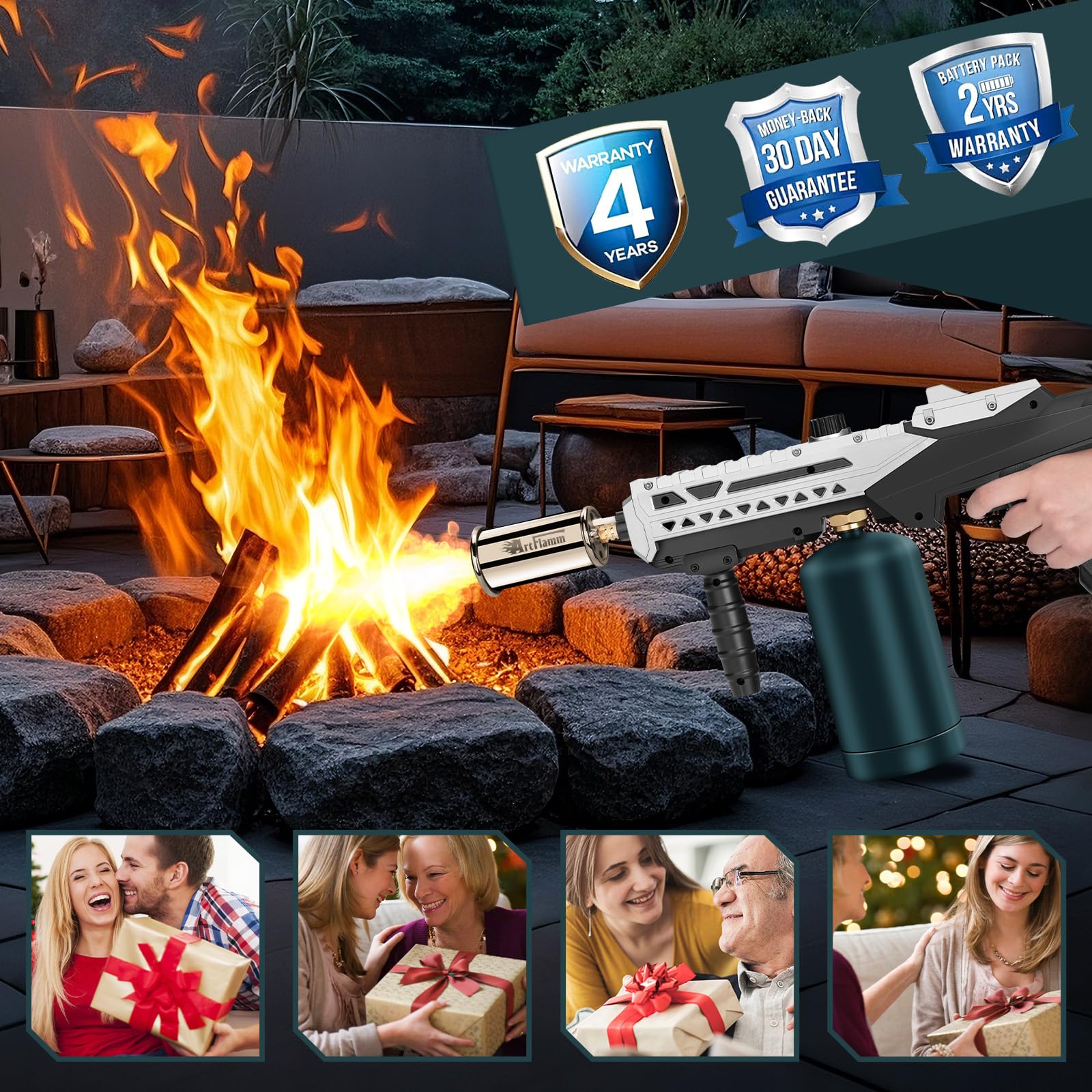 Flame Thrower Cooking Torch ARTFLAMM Powerful Grill Torch Gun | Gun ...