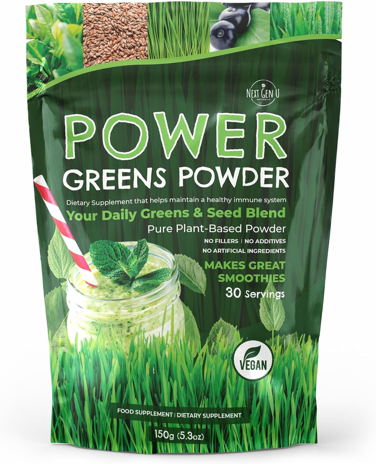 Super Greens Powder - 150g - Immune Support - Food Supplement ...