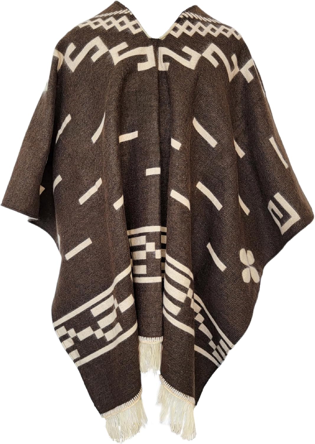 LATITUDE ZERO Alpaca Wool Poncho -Serape | Warm & Soft Clint Eastwood ...