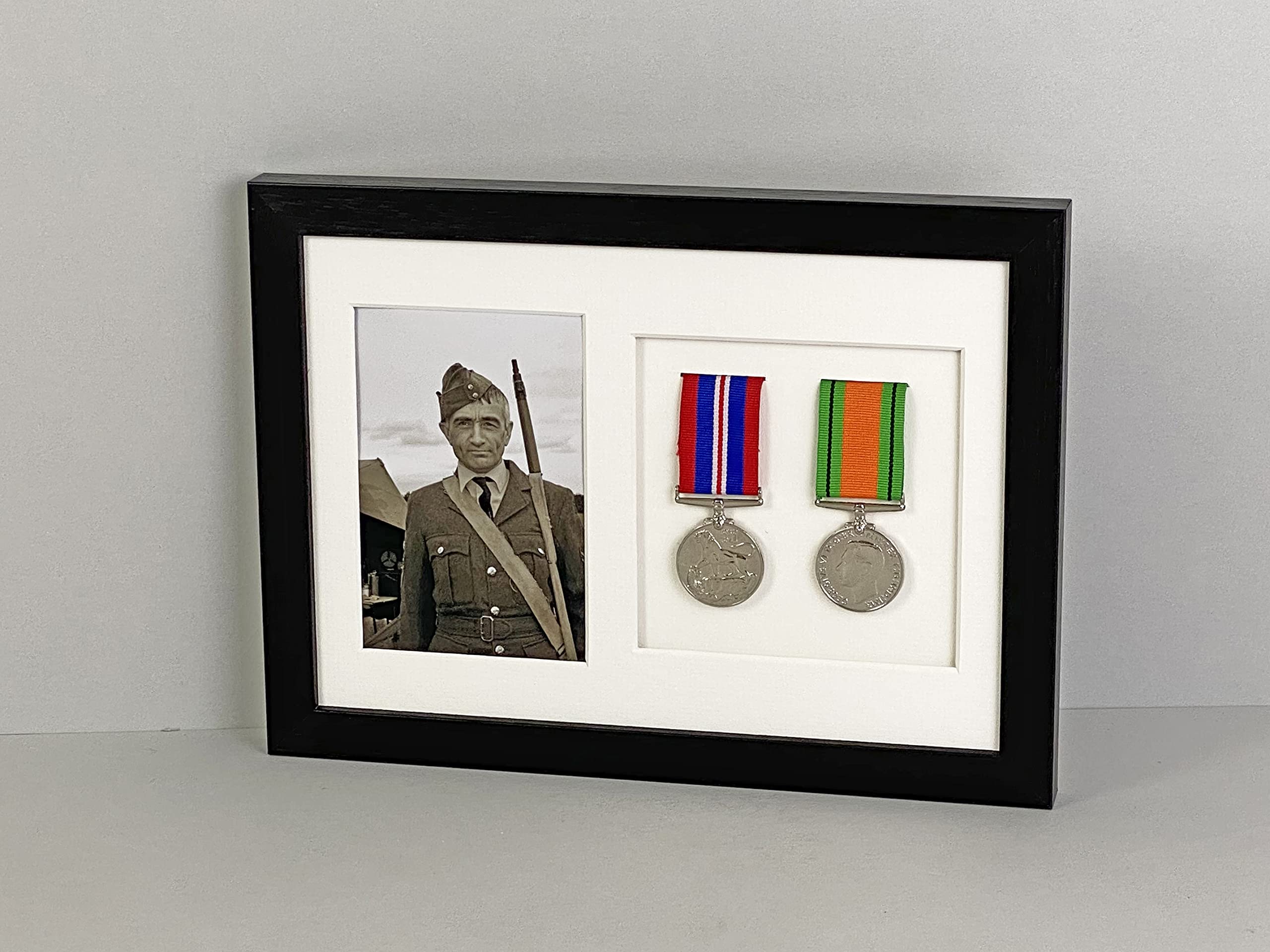 Military and Service Medal display Frame for Two Medals and a 6x4 ...