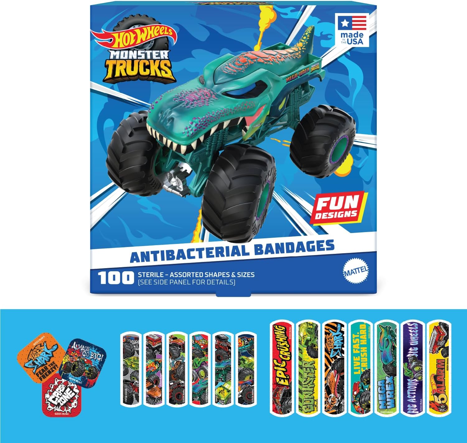 Amazon.com: Jurassic World Camp Cretaceous Kids Bandages, Fun Dinosaur ...