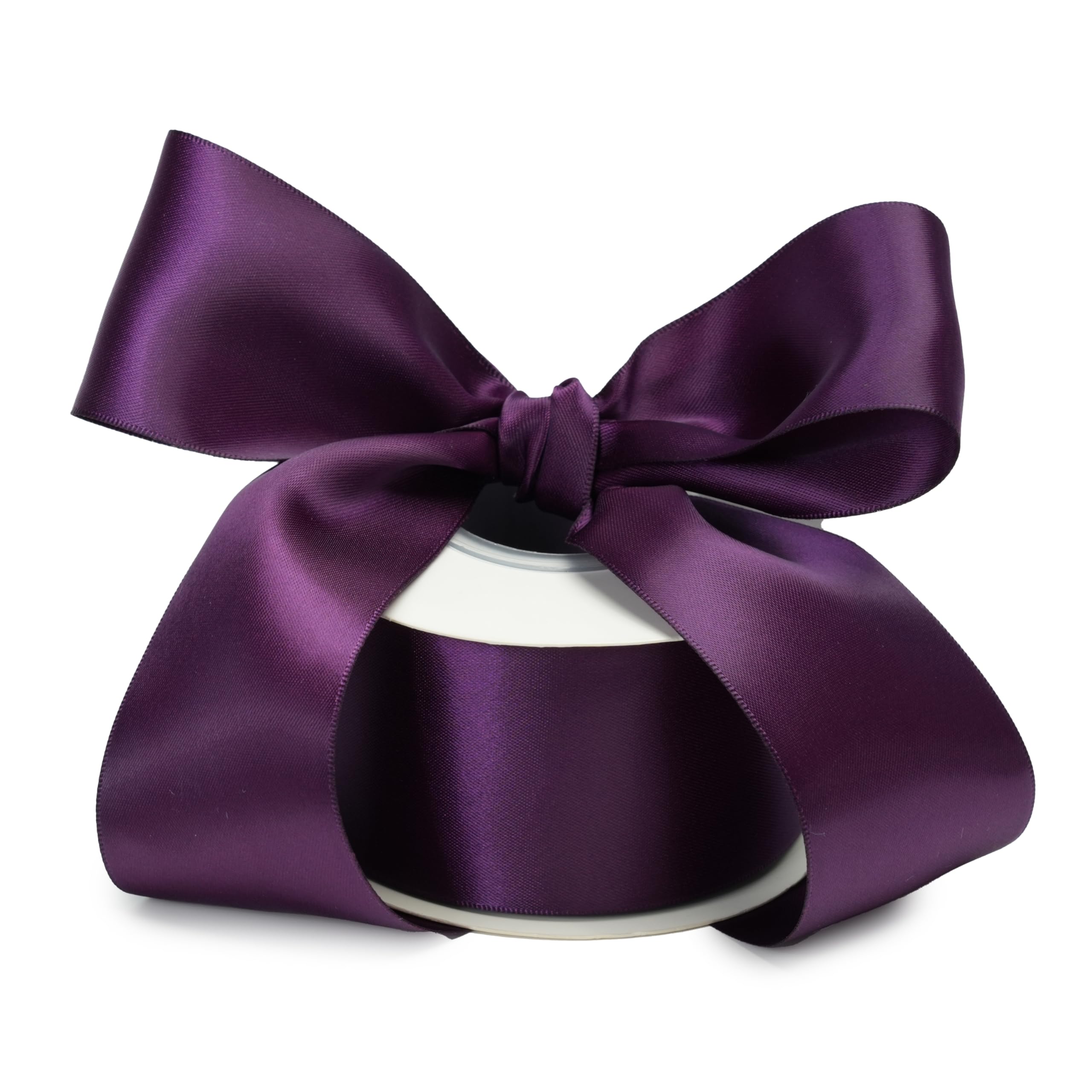 Amazon.com: DINDOSAL Plum Ribbon 2 Inch Double Face Satin Ribbon Thick ...
