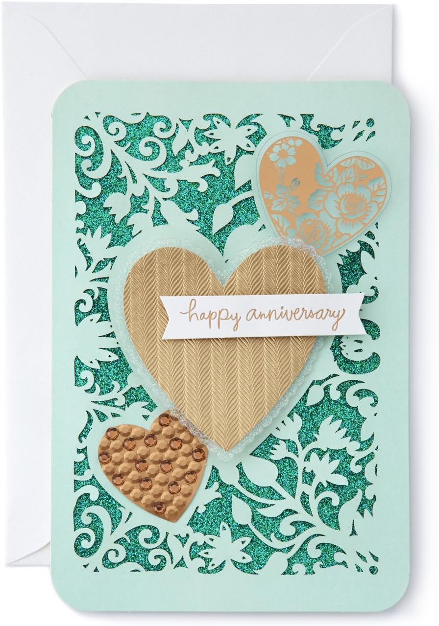 Amazon.com : Hallmark Signature Collection Anniversary Card: Happy ...