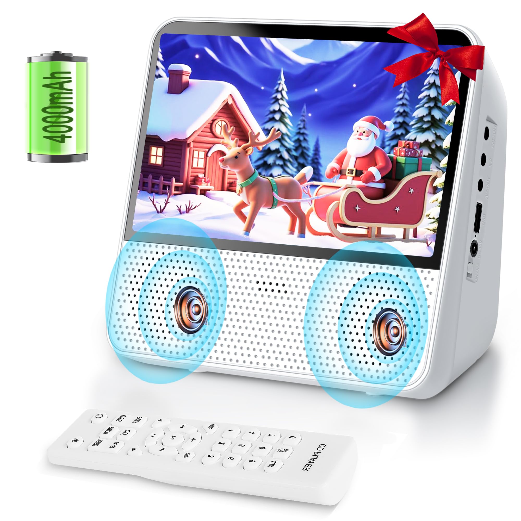 Portable DVD Player with 7" Screen, Bluetooth Portable DVD CD Player ...