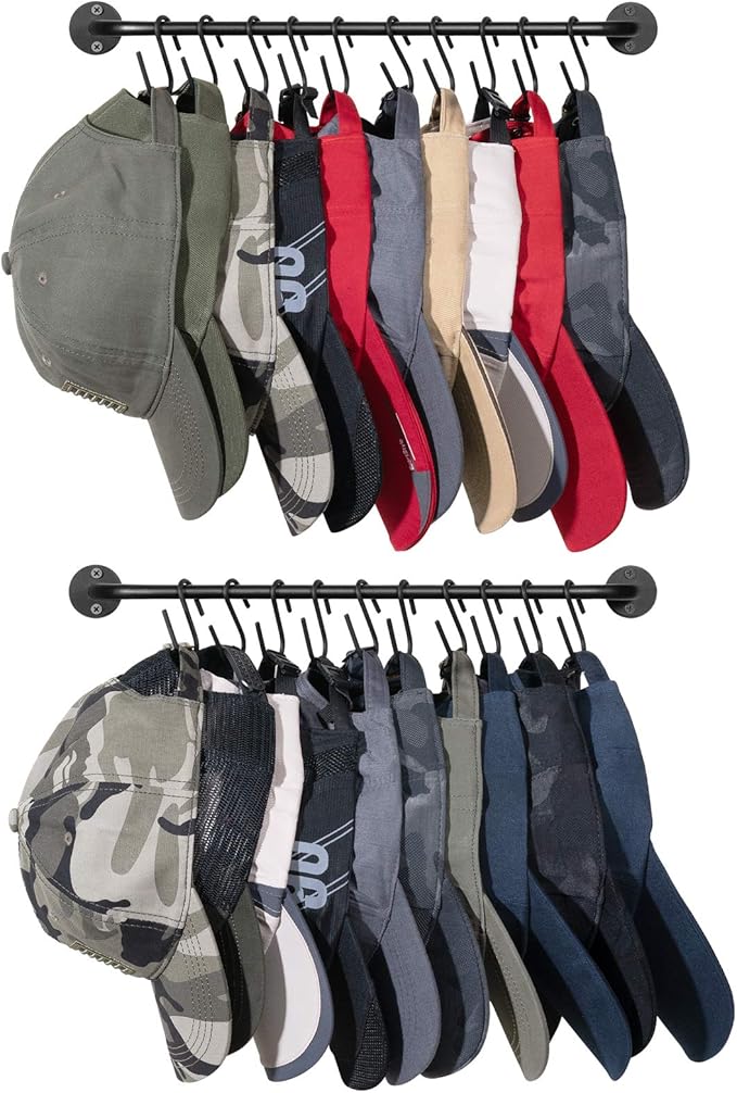 Amazon.com: Mkono Hat Rack for Wall Baseball Cap Organizer Hanger with ...