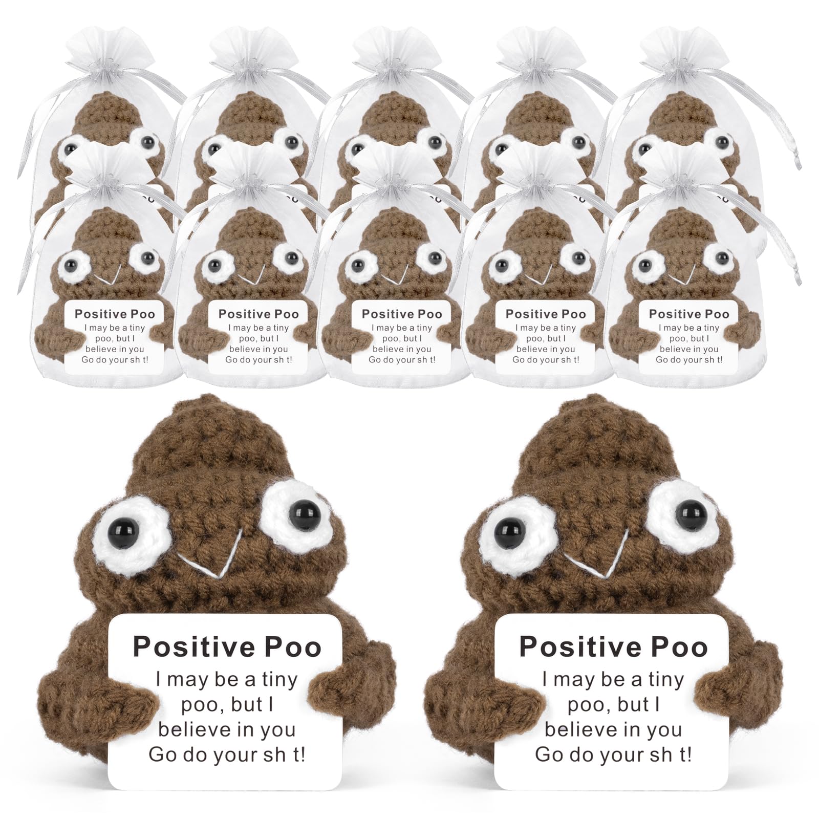 Snapklik.com : GIFTIARA 12Pcs Funny Positive Poo Emotional Support Poop ...