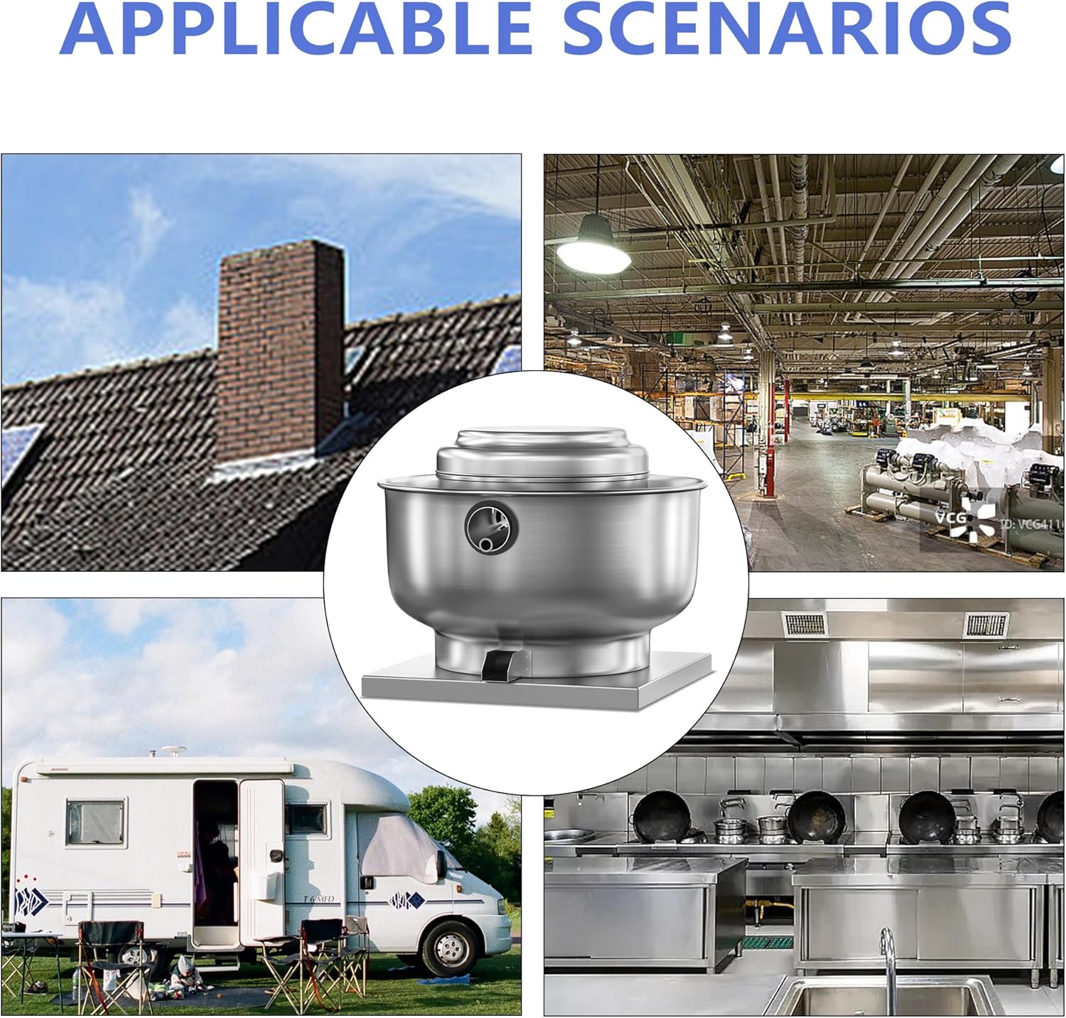 Restaurant Canopy Hood Grease Rated Exhaust Fan- Truck Exhaust Fan High ...