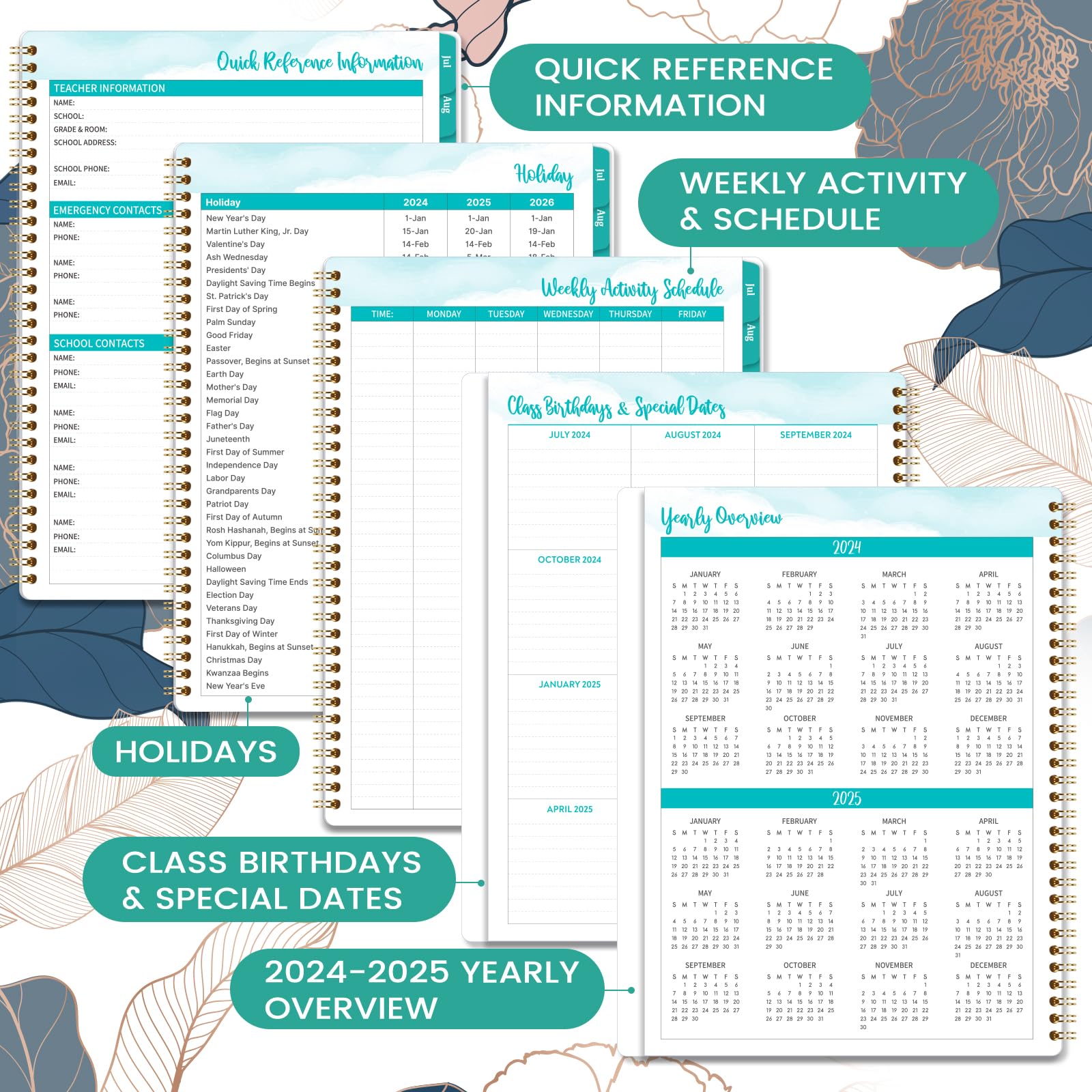 Snapklik.com : Teacher Planner 2024-2025 - Teacher Lesson Planner 2024-2025