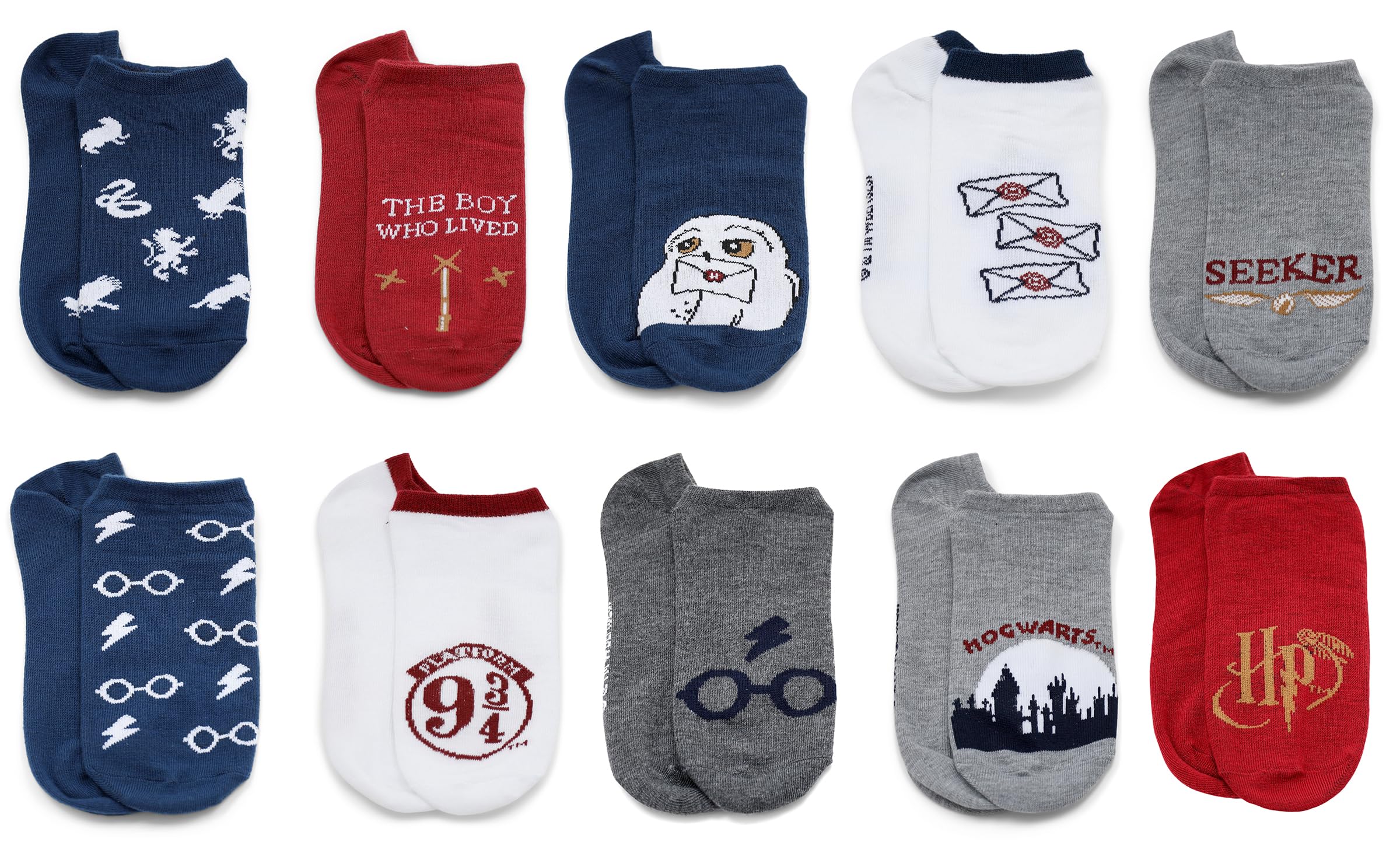 Amazon.com: Harry Potter Socks, Gifts for Women - 10 Pair No Show Sock ...