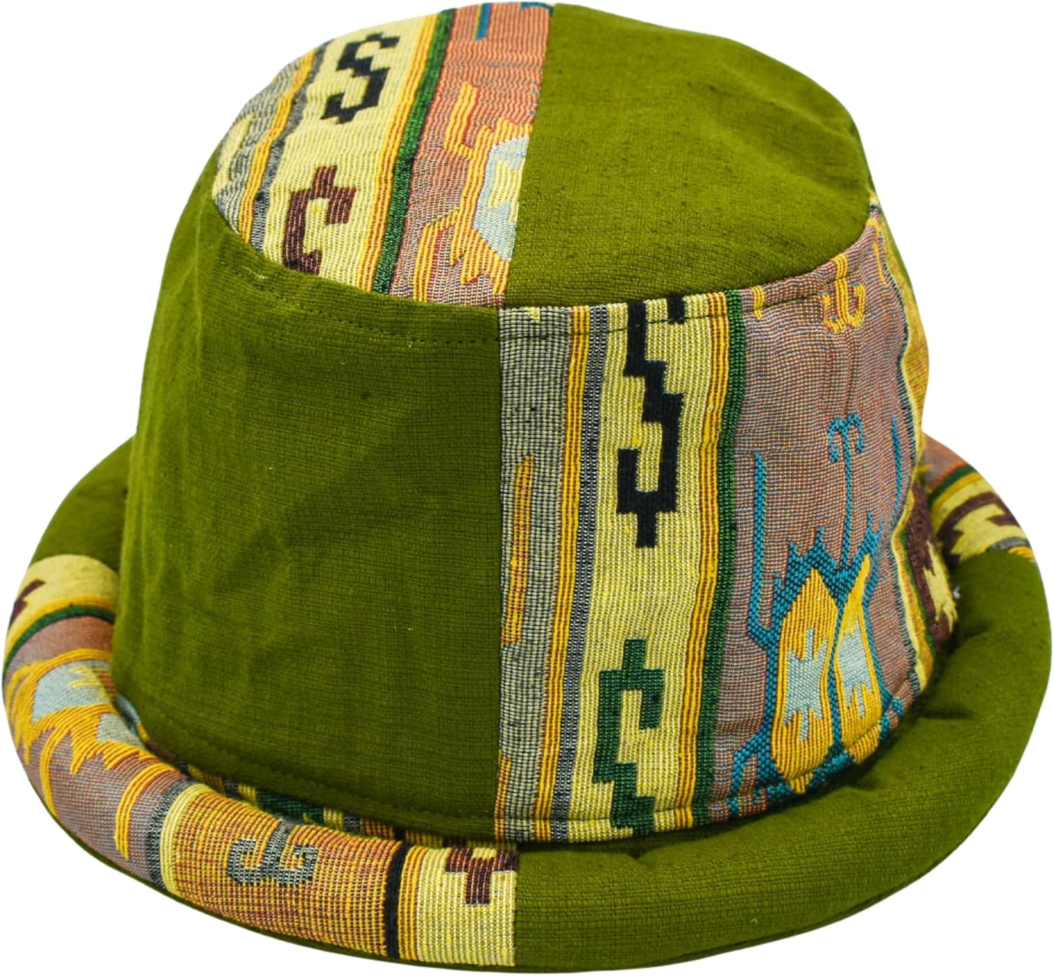 Green Bucket Hat, Boho Hat, Funky Headgear, Hip Hop Hat, Hipster Roll ...