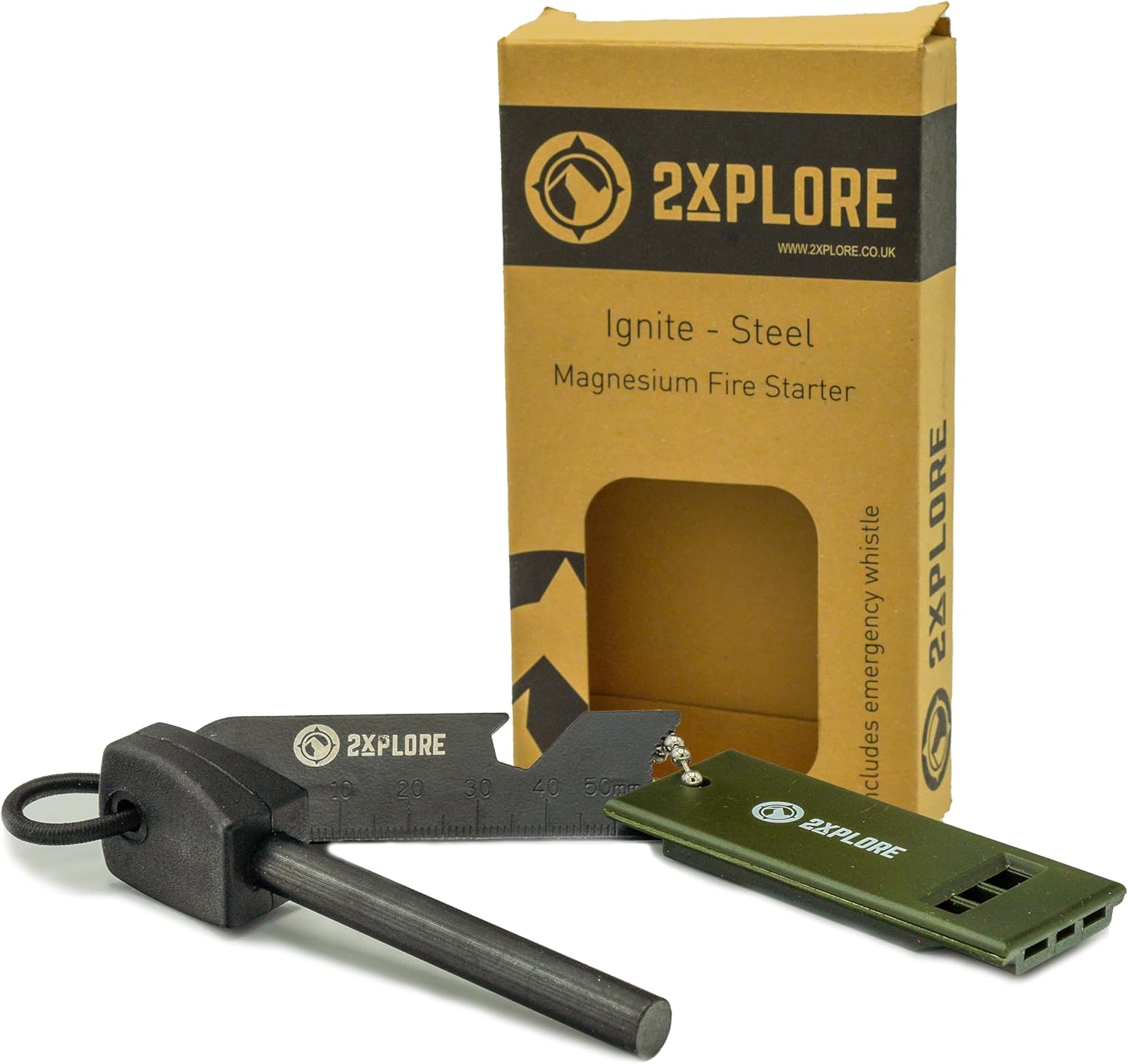 Amazon.com: 2XPLORE Ignite Steel Fire Steel Magnesium Fire Starter ...