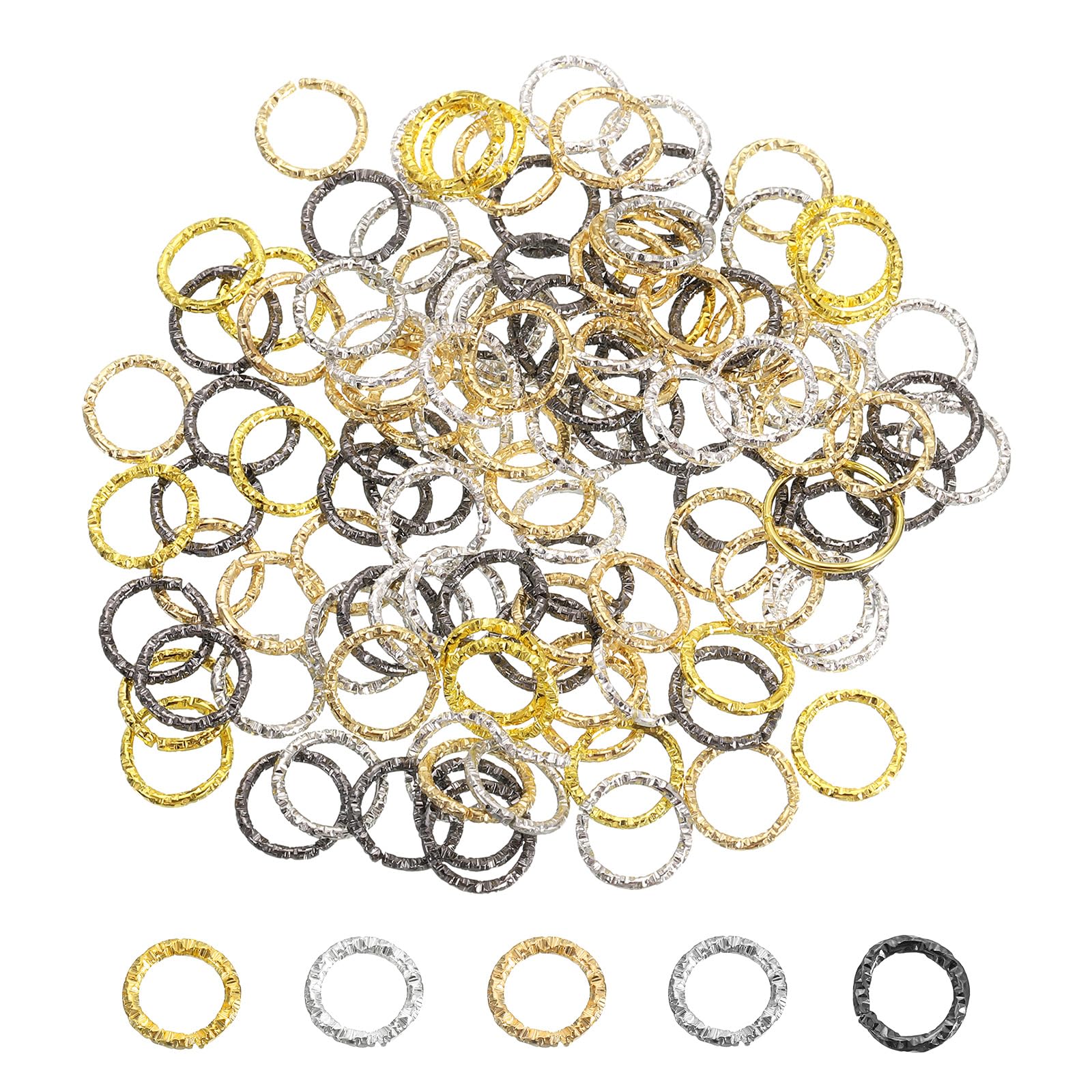 Amazon.com: uxcell 100Pcs Open Jump Rings, 10mm Twisted O-Ring ...