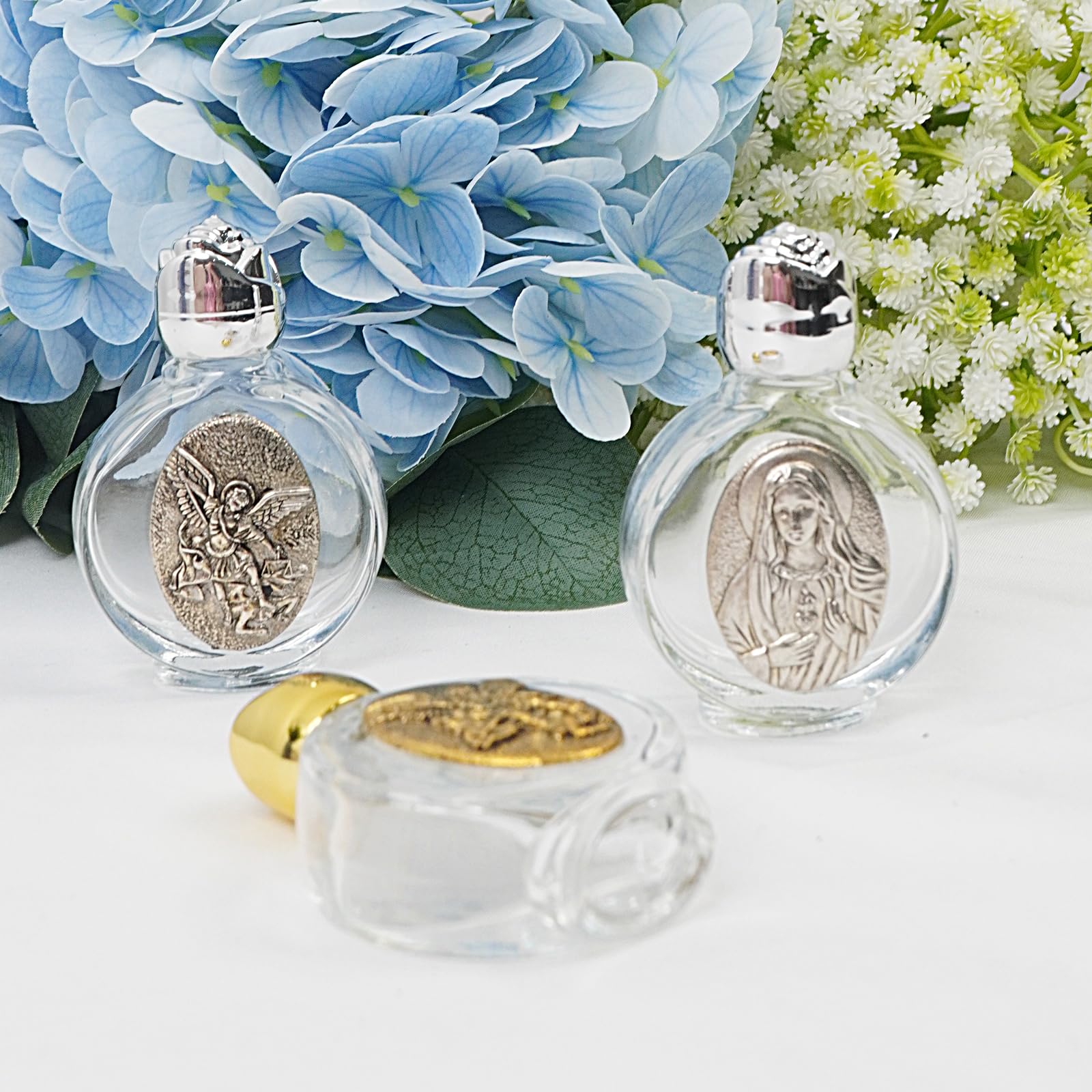 Snapklik.com : JACYUIG 12 Pcs Embossed Holy Water Bottles 0.5 Floz ...